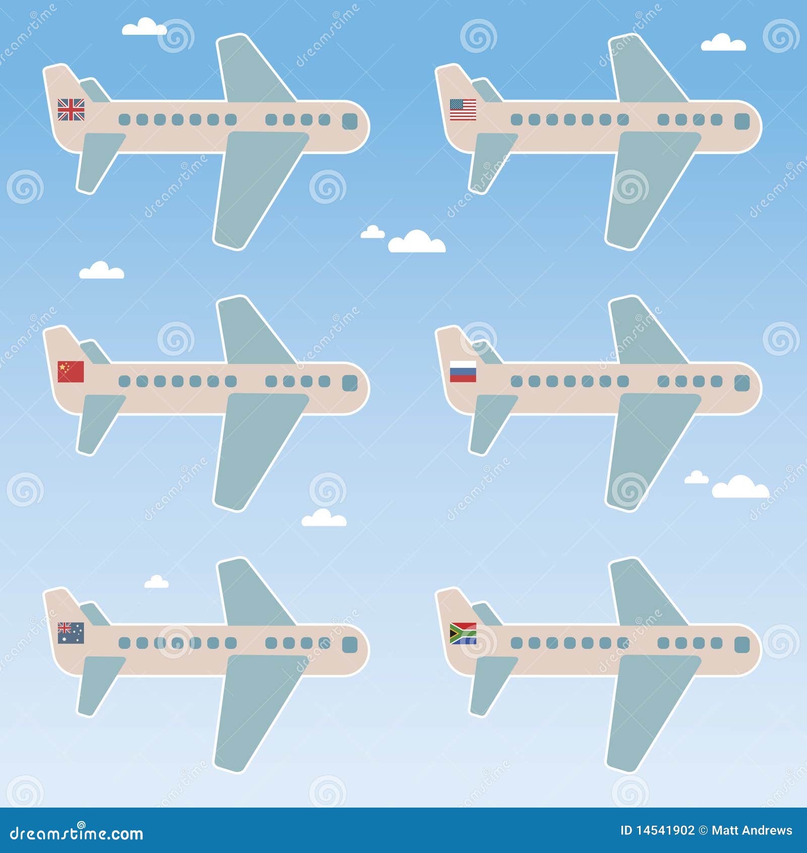 Airplane With Flags Royalty-Free Stock Photography | CartoonDealer.com ...