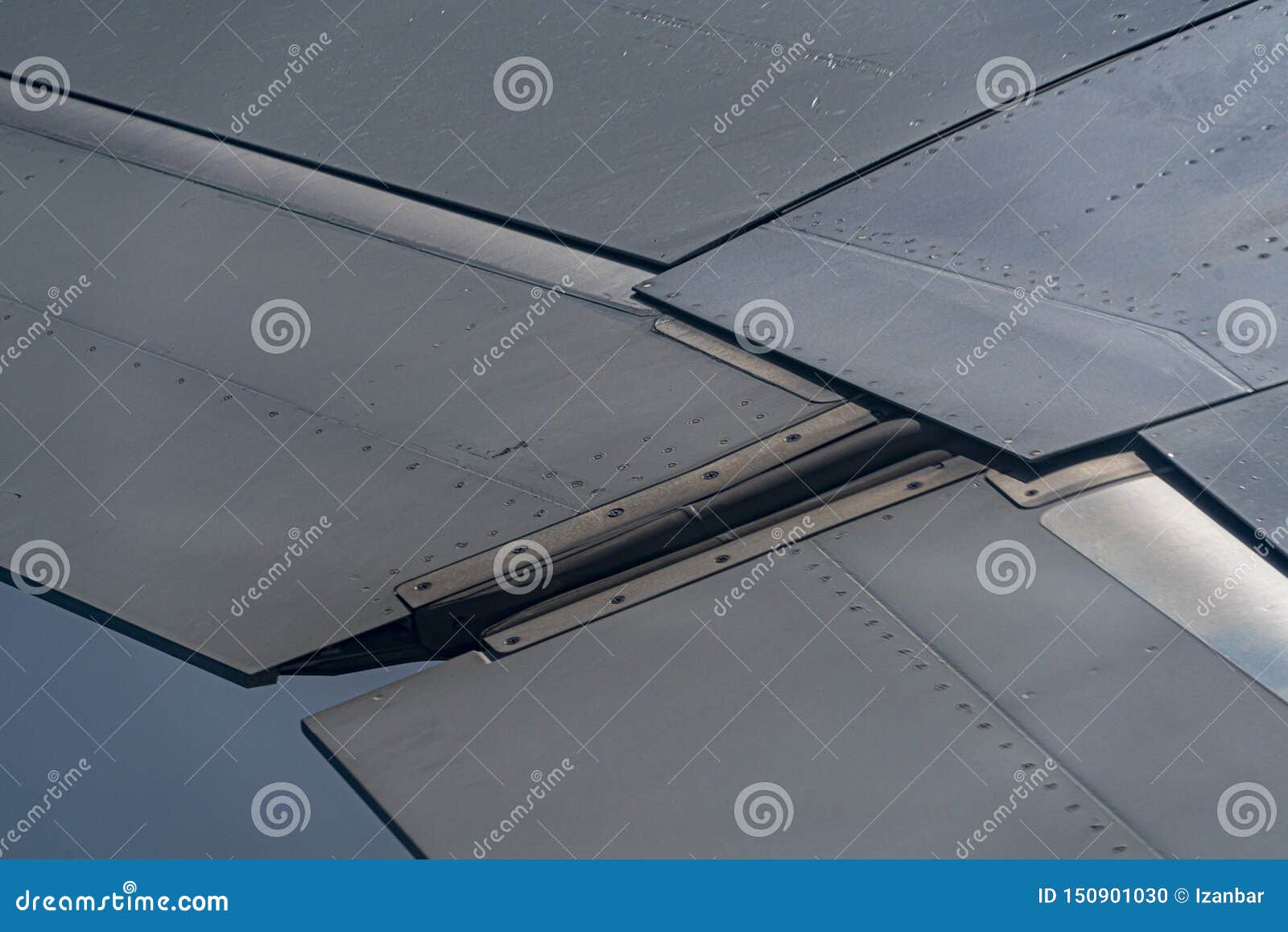 Airplane Flap Detail while Taking Off Stock Photo - Image of view ...