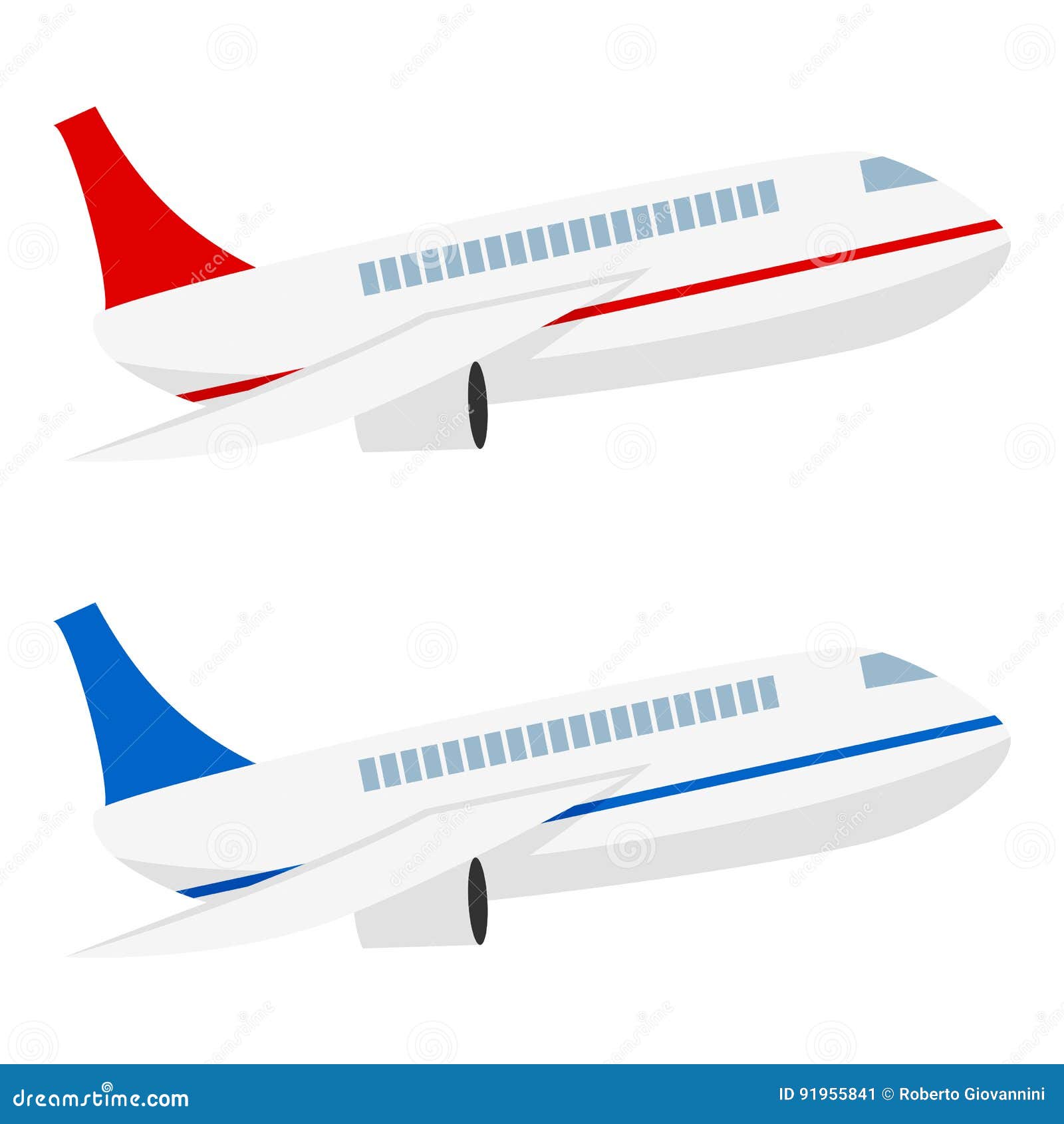 Airplane Flat Icon Isolated on White Stock Vector - Illustration of ...