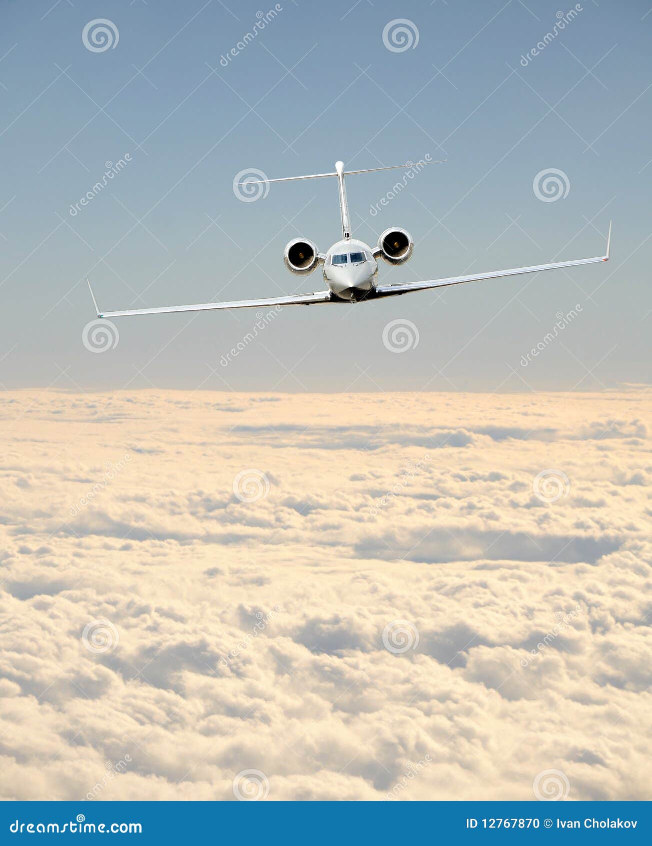 Airplane in flight stock photo. Image of flying, plane - 12767870