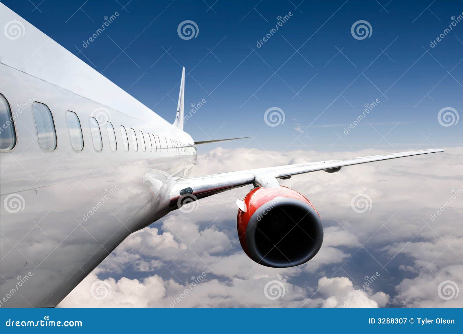 Airplane in flight stock image. Image of commercial, flight - 3288307