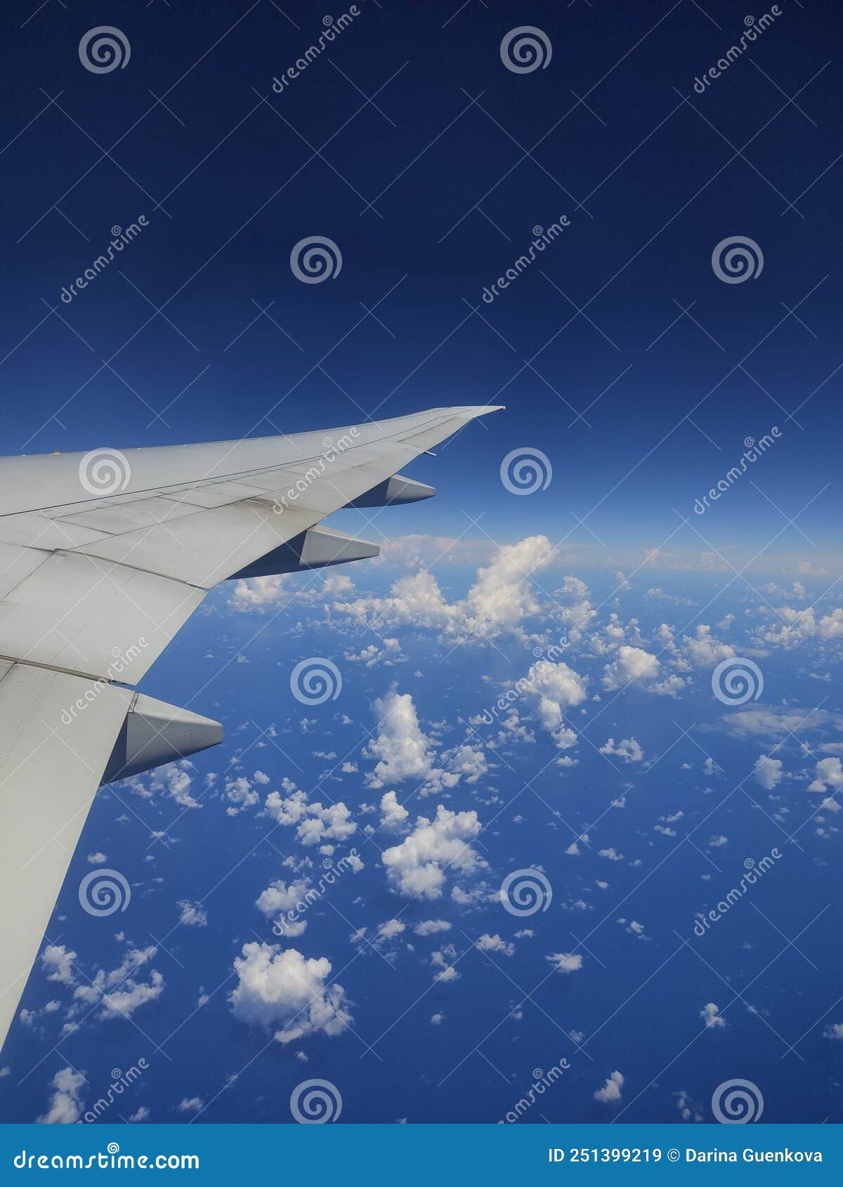 High Flight Over the Atlantic Ocean Stock Image - Image of clouds ...