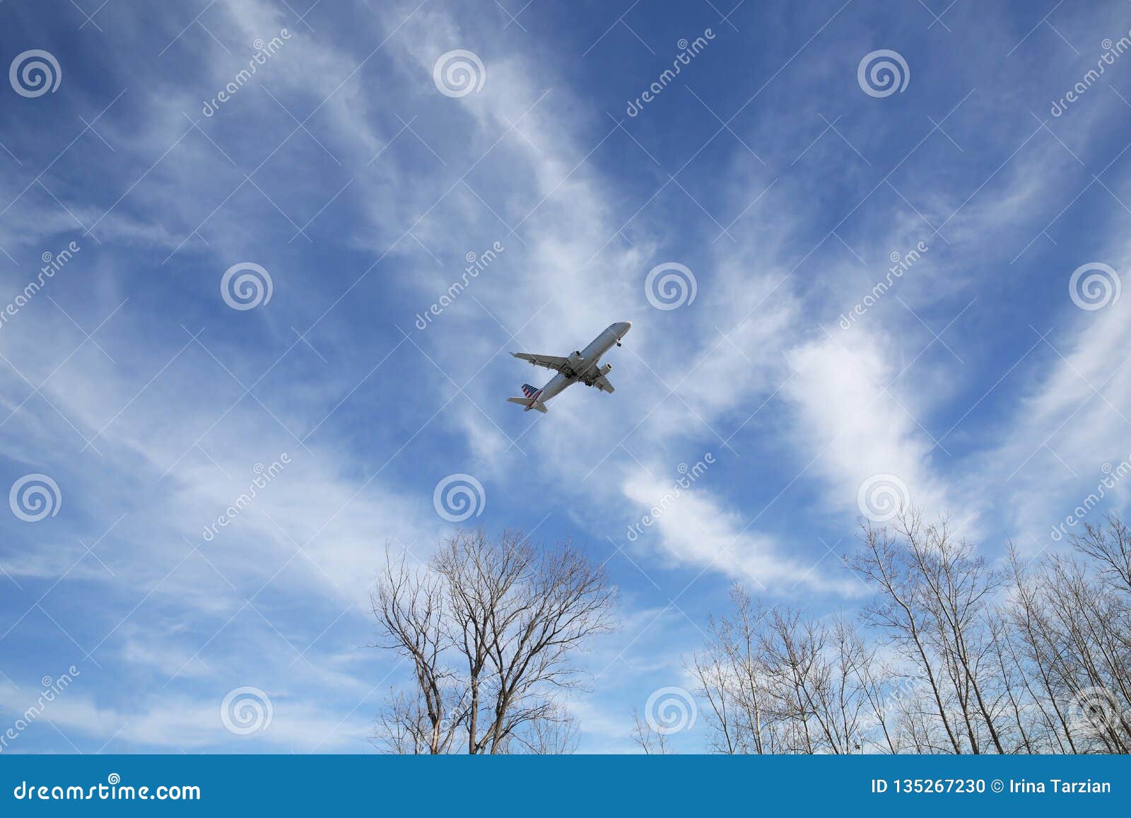 Airplane Flight in the Blu Sky Stock Photo - Image of wings, aviation ...