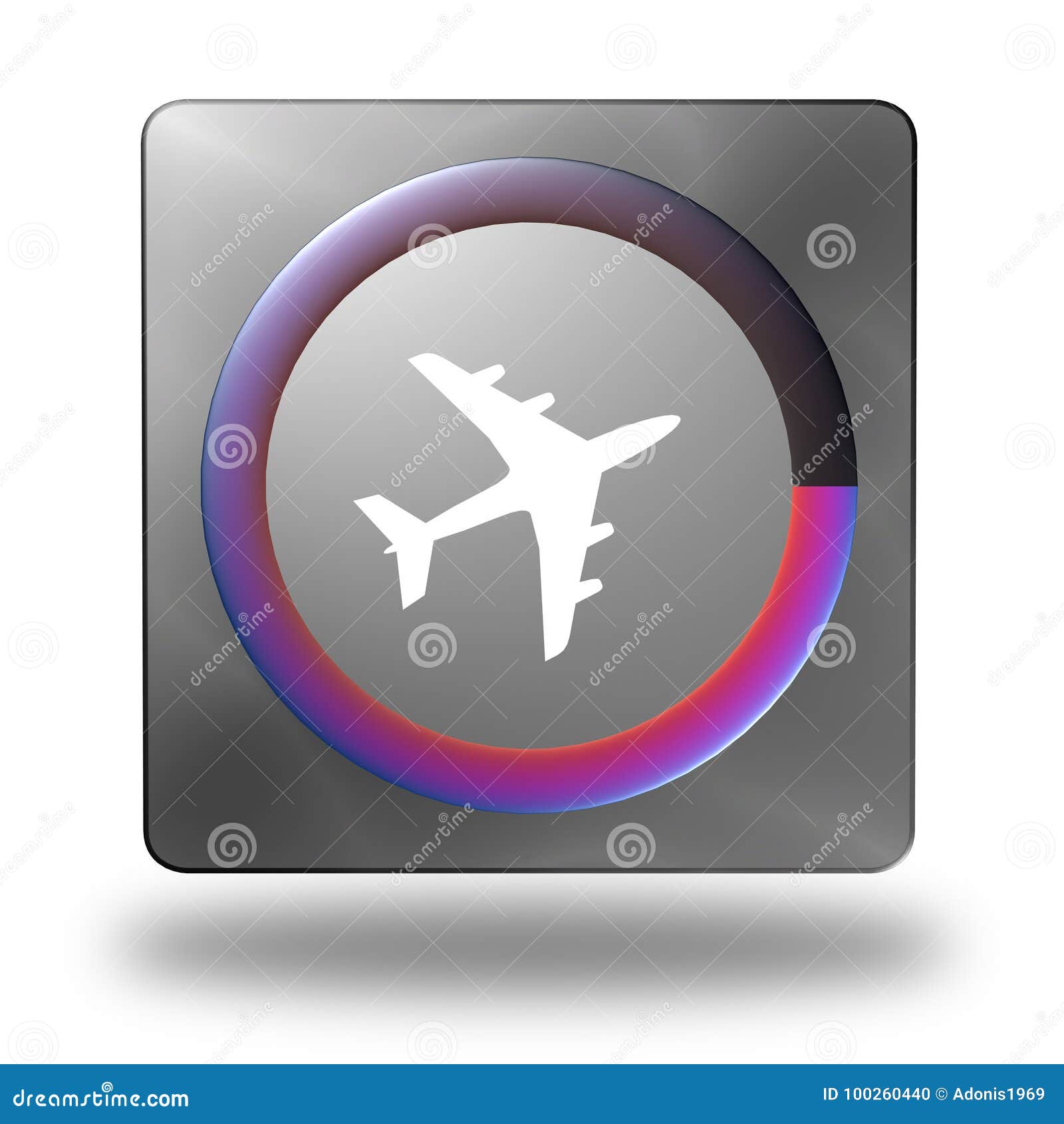 Airplane flight button stock illustration. Illustration of circle ...