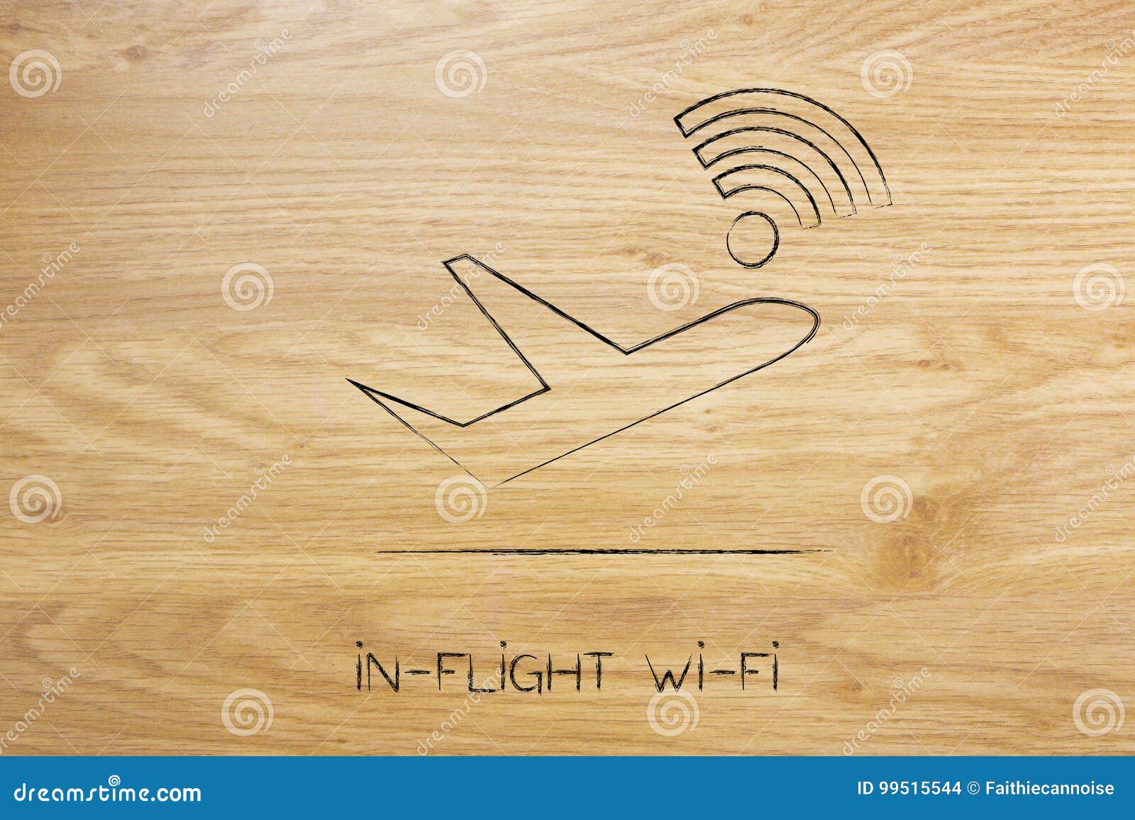 Airplane with in-flight Connection Icon Stock Illustration ...