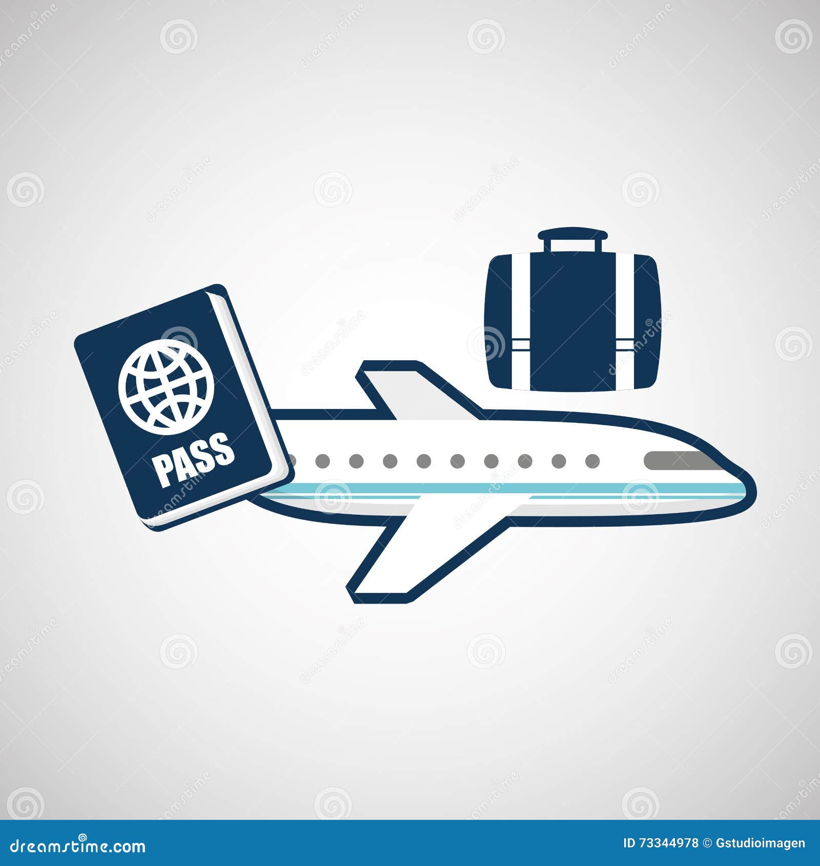 Airplane flight design stock illustration. Illustration of background ...