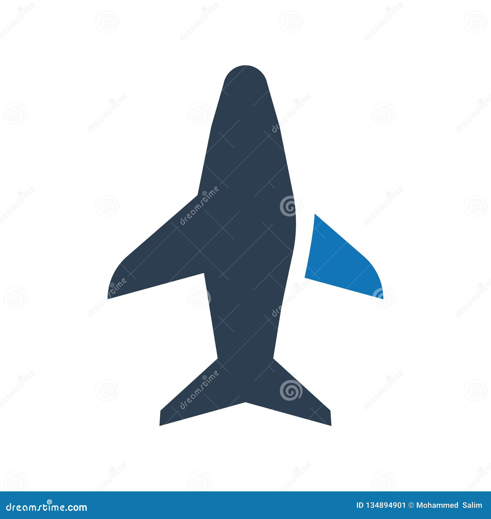 Airplane Flight Icon stock vector. Illustration of icon - 134894901