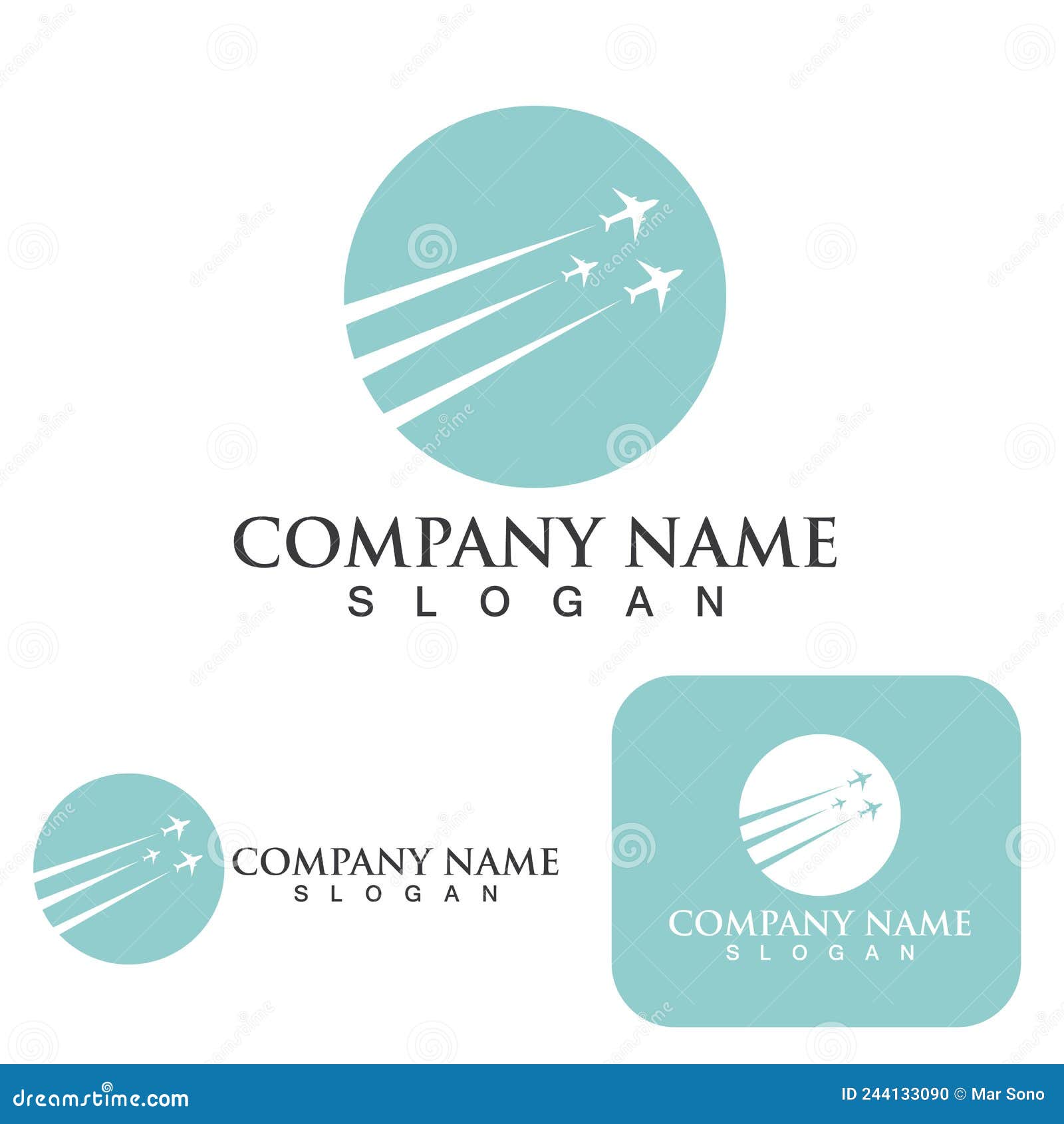 Airplane Flight Logo Icon Template Vector Illustration Stock Vector ...