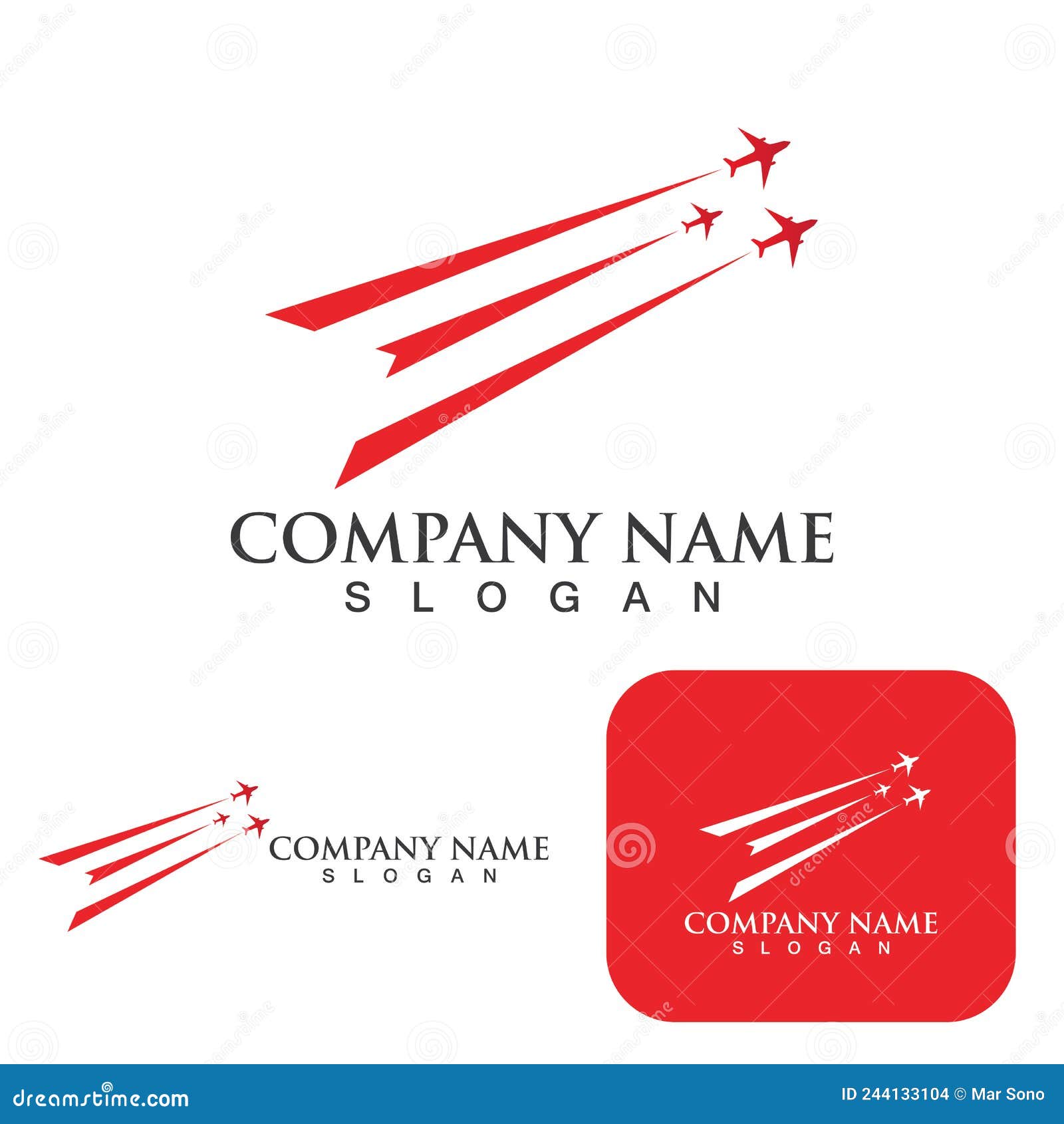Airplane Flight Logo Icon Template Vector Illustration Stock Vector ...