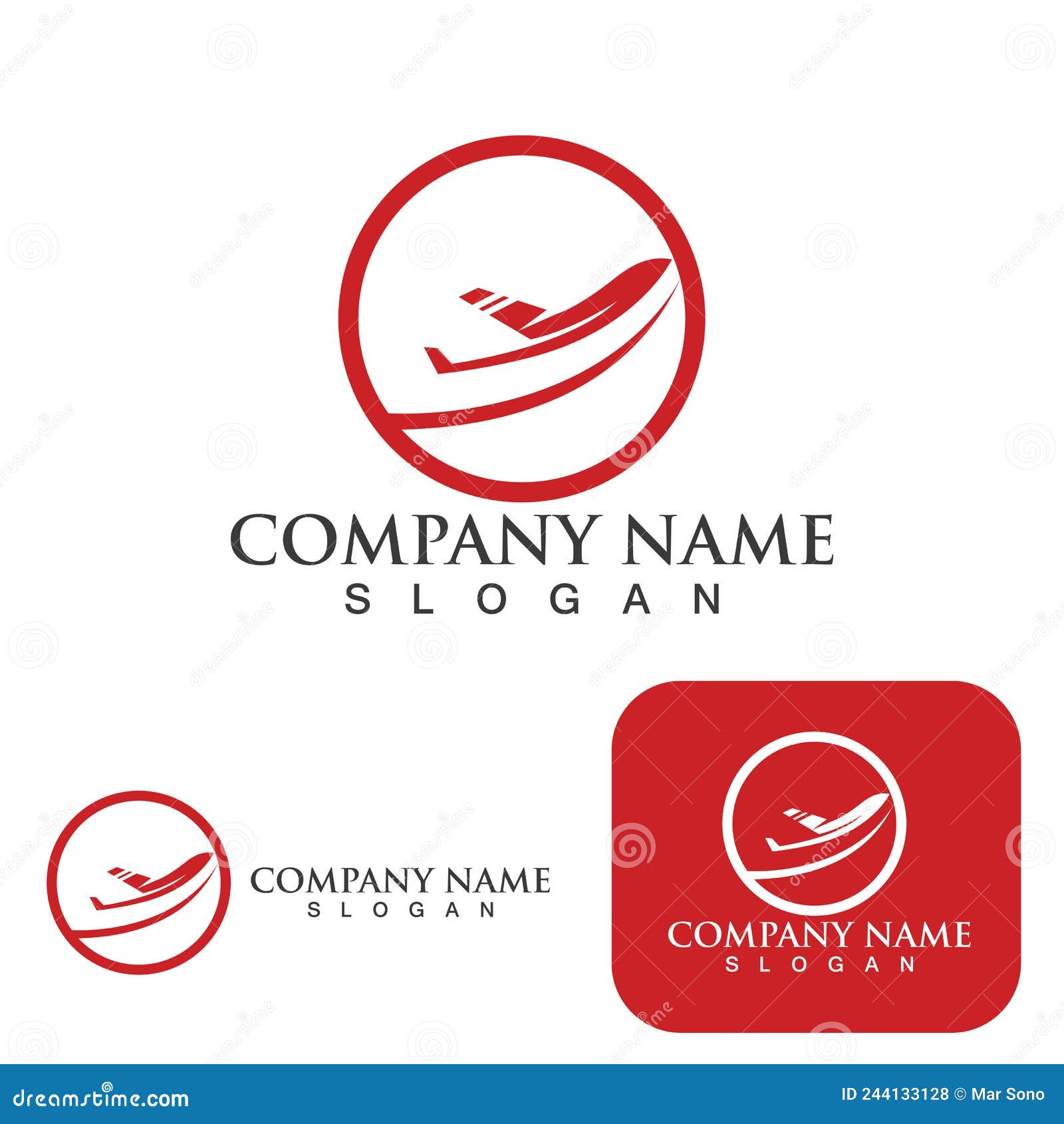 Airplane Flight Logo Icon Template Vector Illustration Stock Vector ...