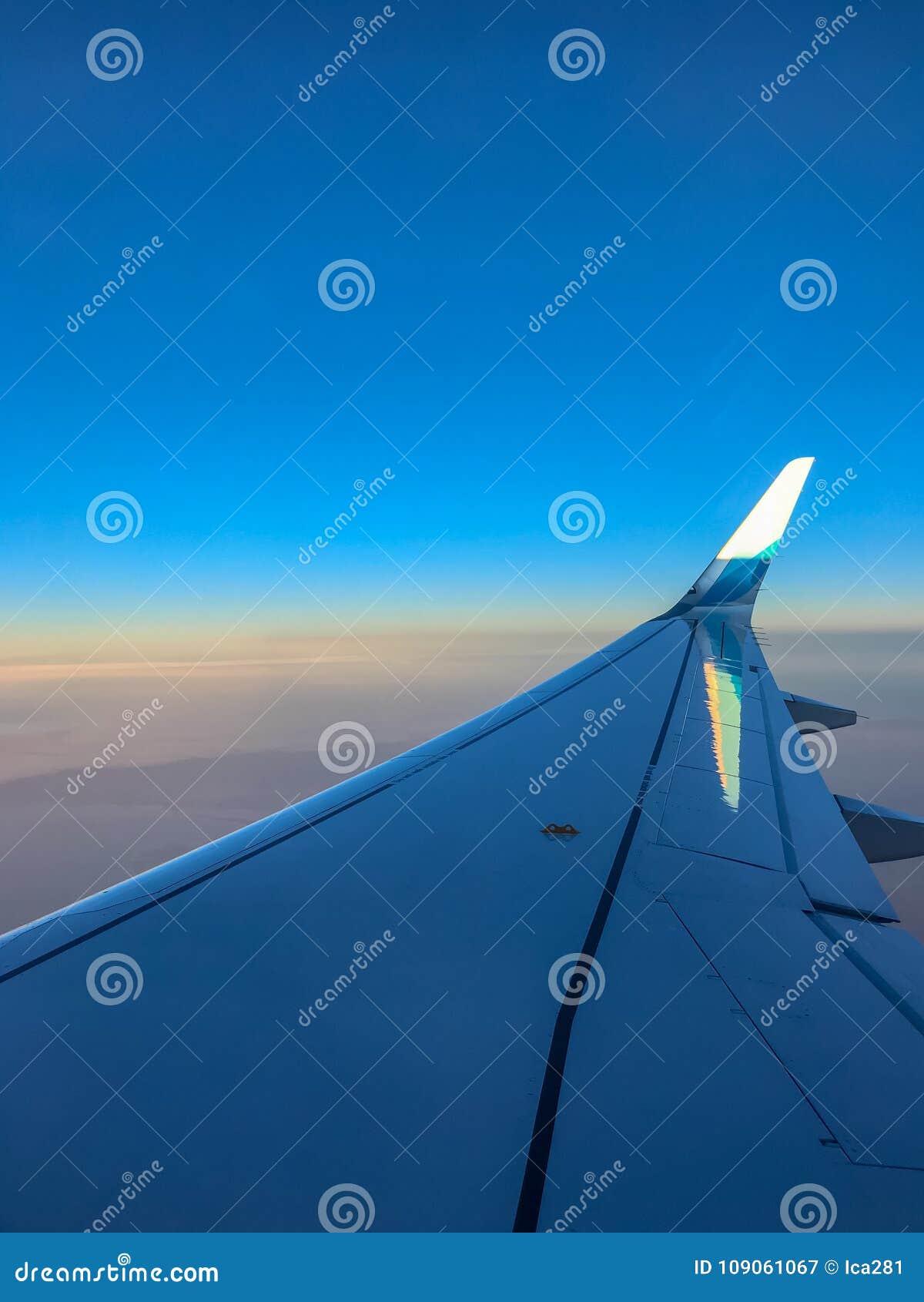 Airplane Flight in the Morning Stock Image - Image of aeroplane ...