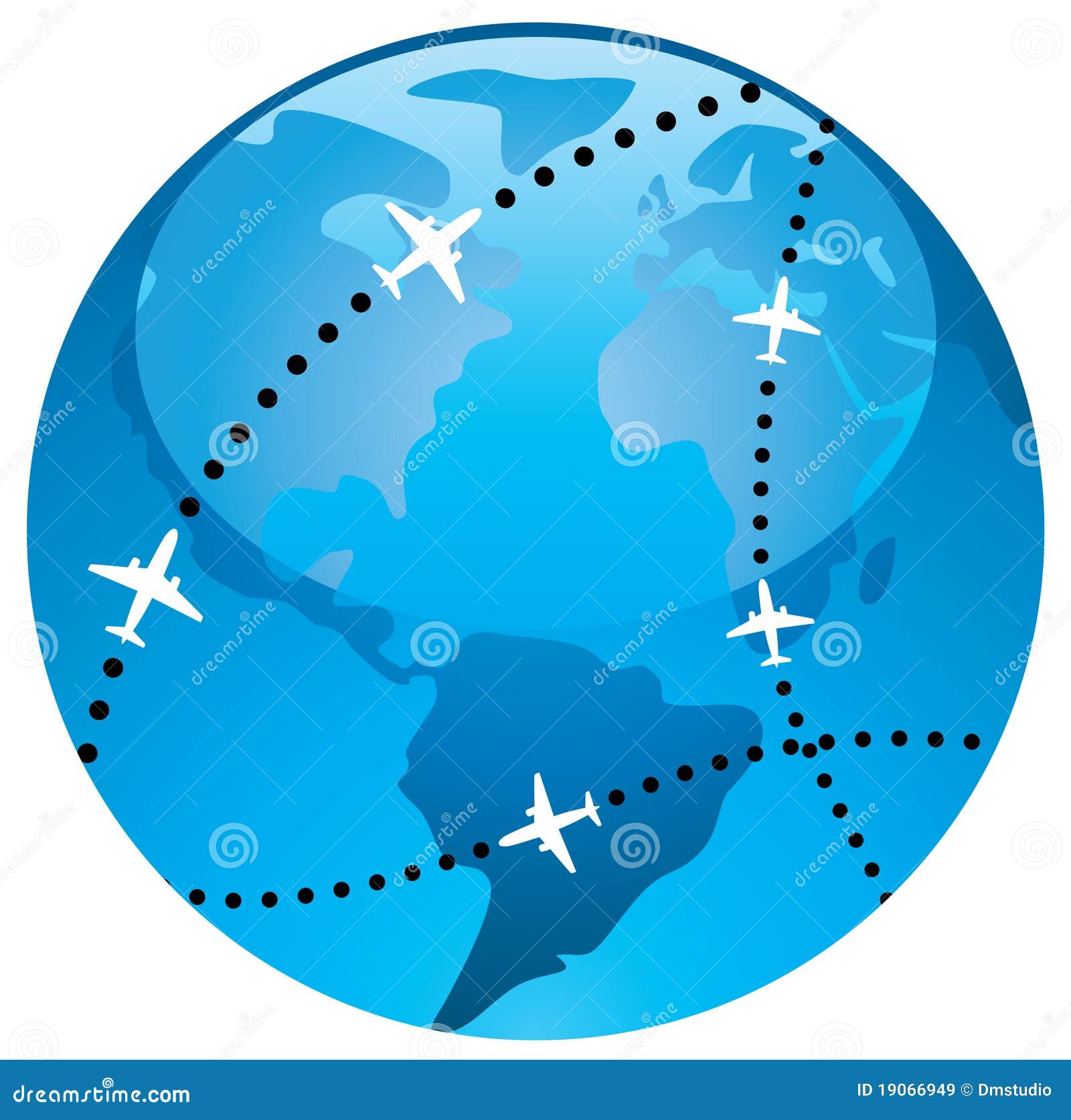 Airplane flight paths stock vector. Illustration of path - 19066949