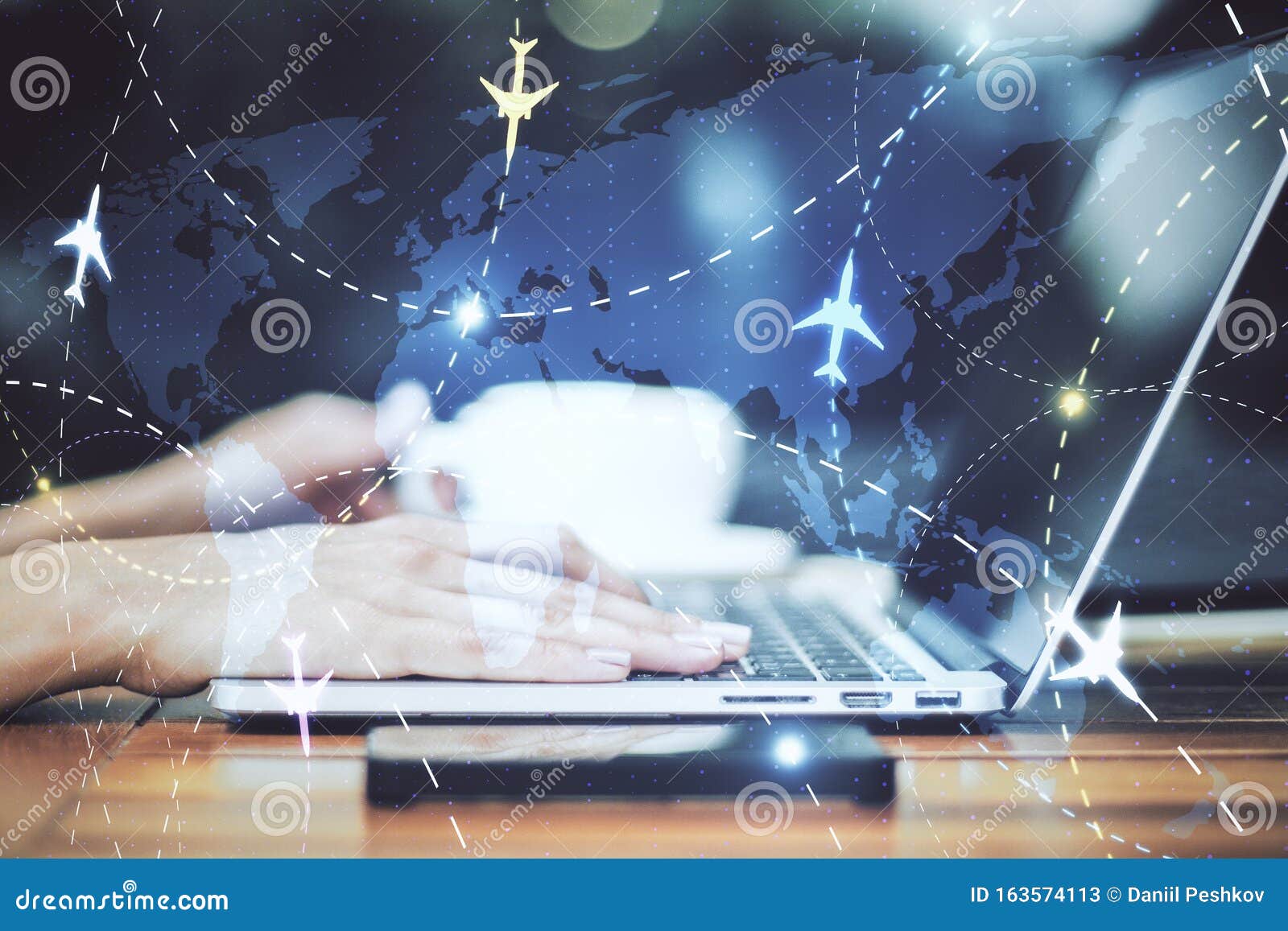 Airplane flight plan stock image. Image of online, international ...
