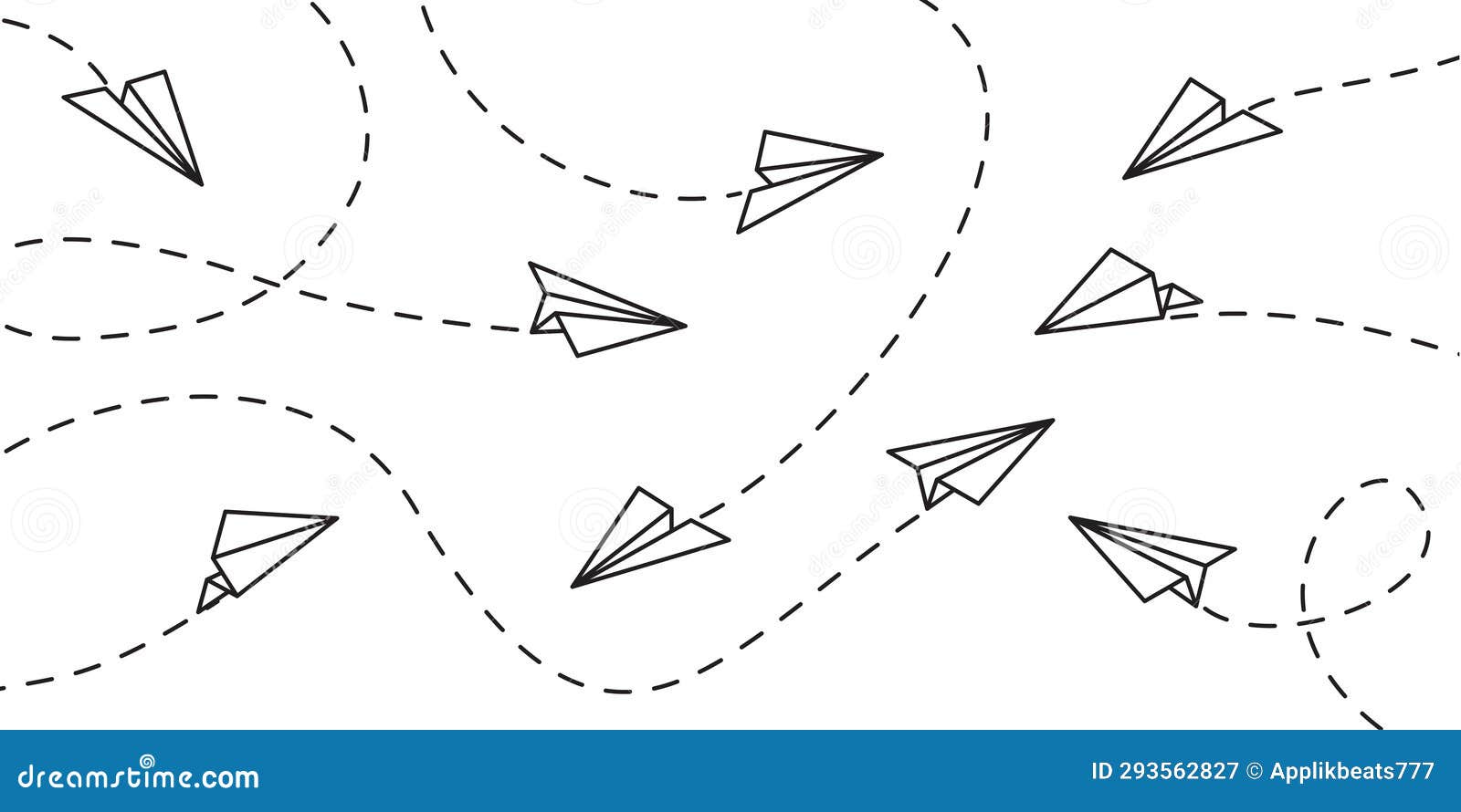 Destination Paper Plane On World Map Vector Illustration ...