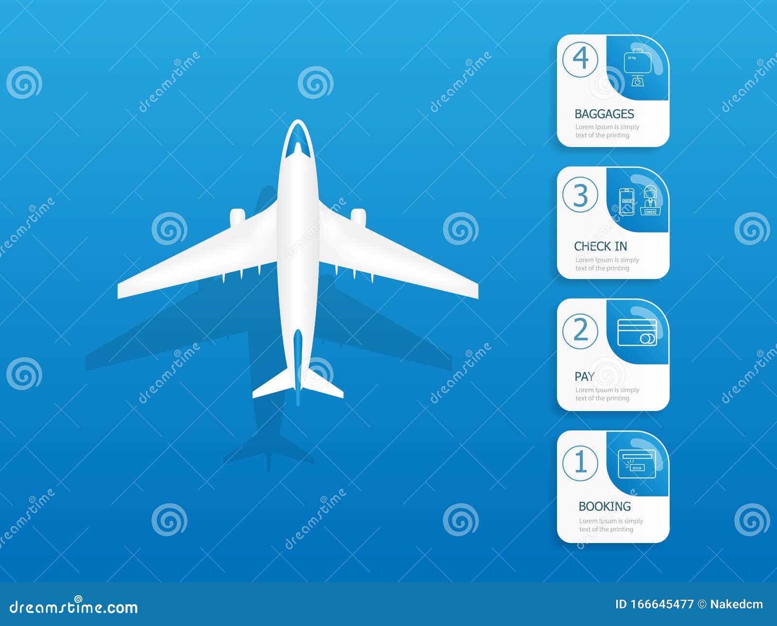 Airplane Flights Information Vertical Timeline Infographics Stock ...