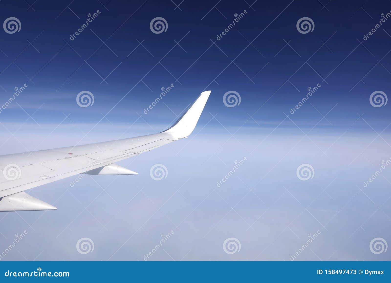Airplane Fly High in the Sky Stock Image - Image of scene, nature ...