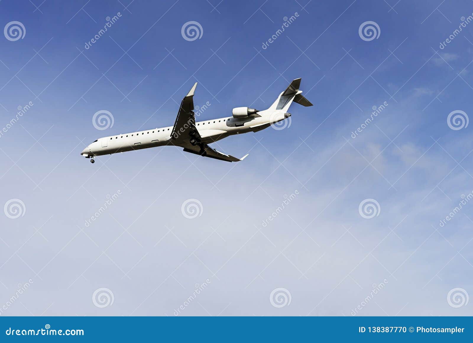 Airplane is Flying Above Close To the Ground Stock Photo - Image of ...