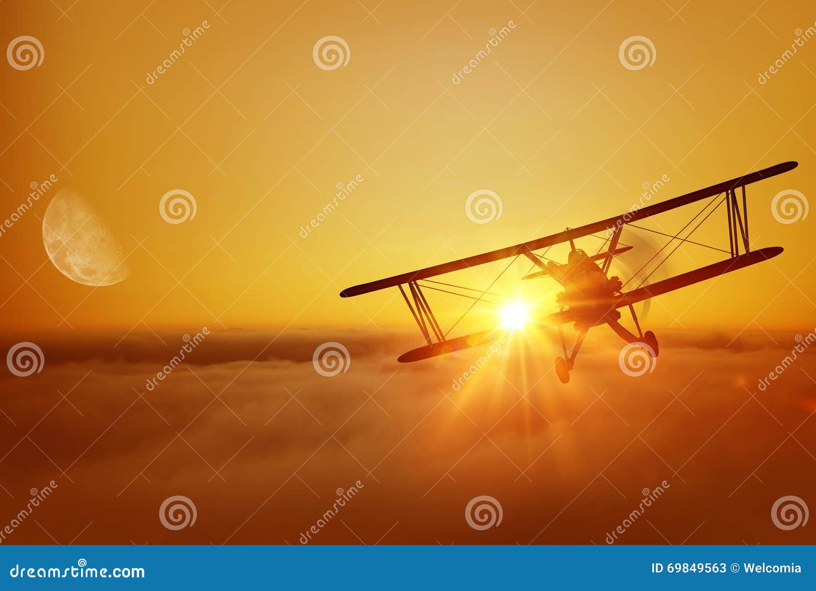 Airplane Flying Adventure stock image. Image of aero - 69849563