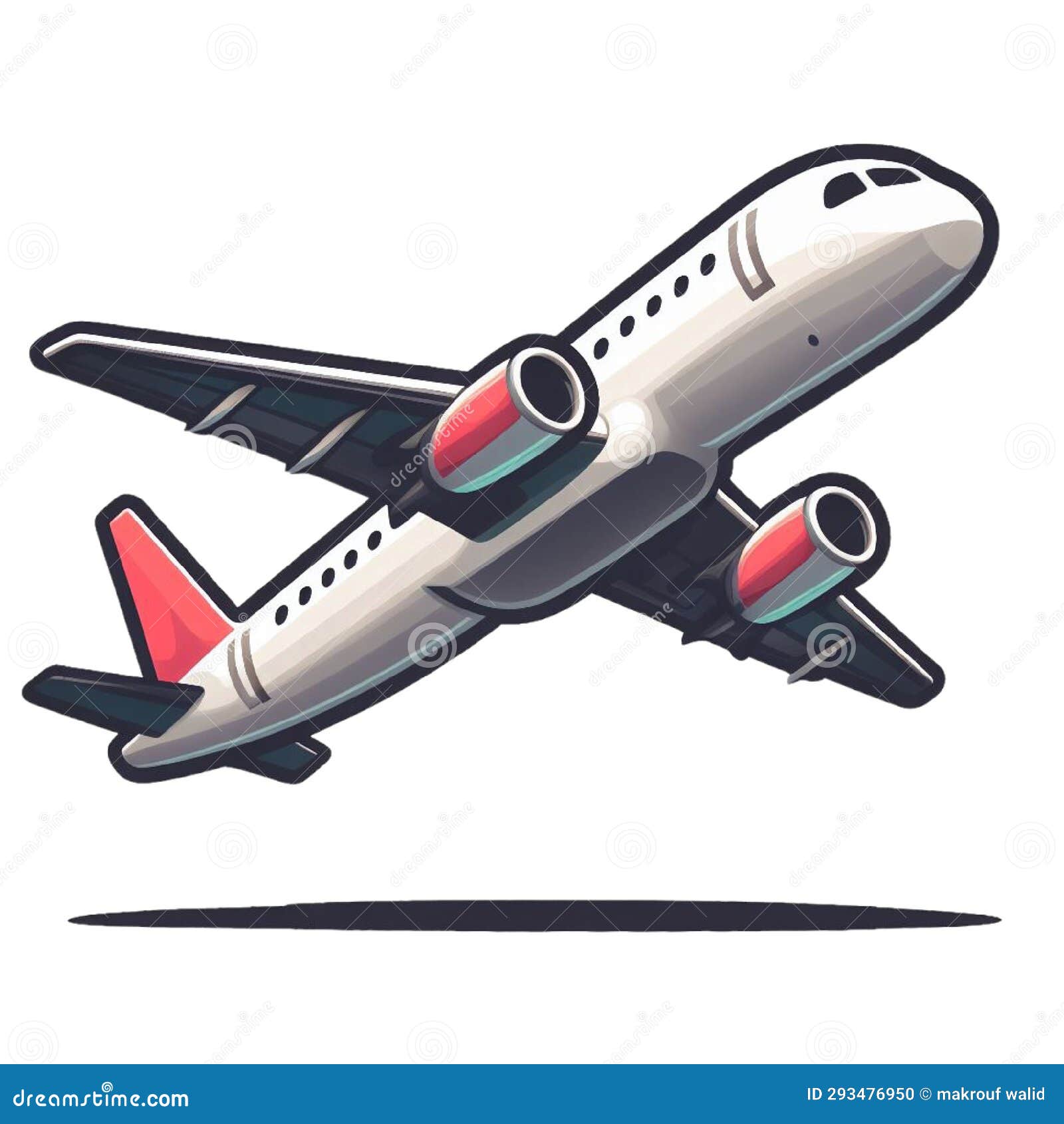 Airplane flying clipart stock illustration. Illustration of aircraft ...