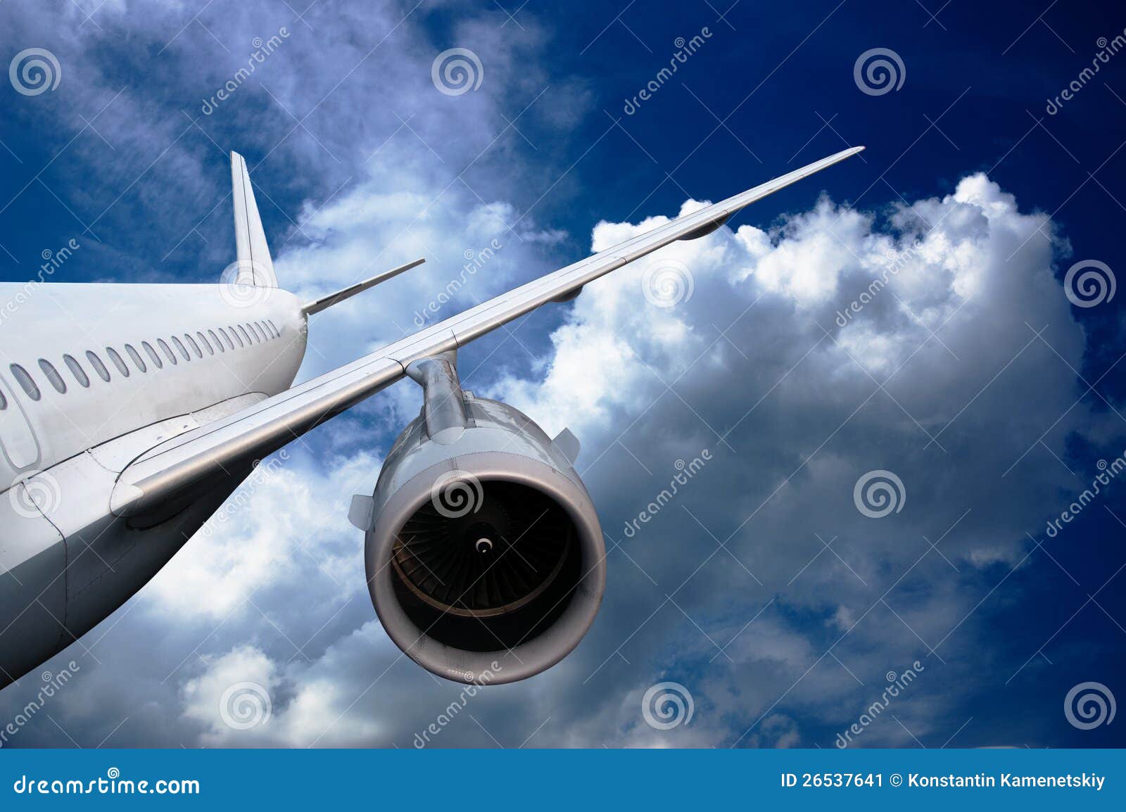 Airplane flying down stock image. Image of passenger - 26537641