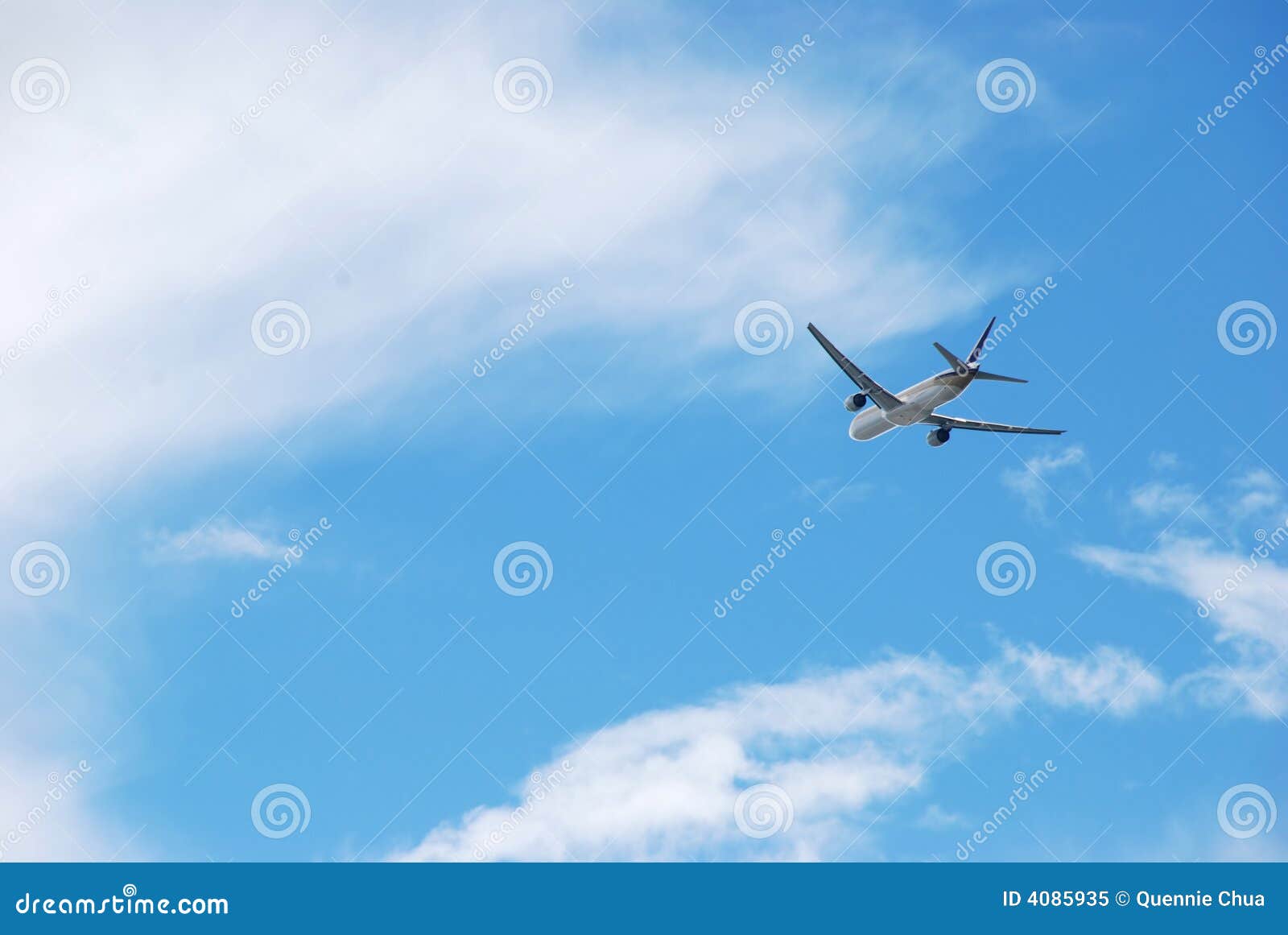 Airplane flying high stock image. Image of luxury, high - 4085935