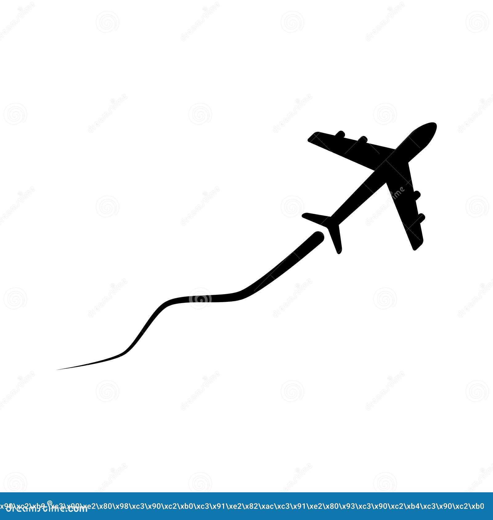 Airplane flying icon stock illustration. Illustration of flat - 259377860