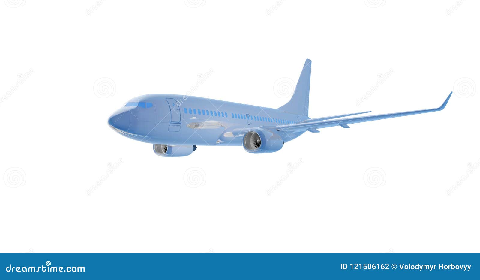 Airplane flying. 3D render stock illustration. Illustration of cargo ...