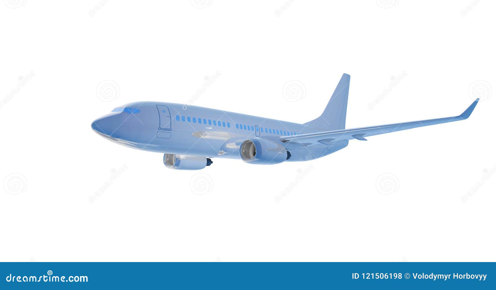 Airplane flying. 3D render stock illustration. Illustration of weather ...