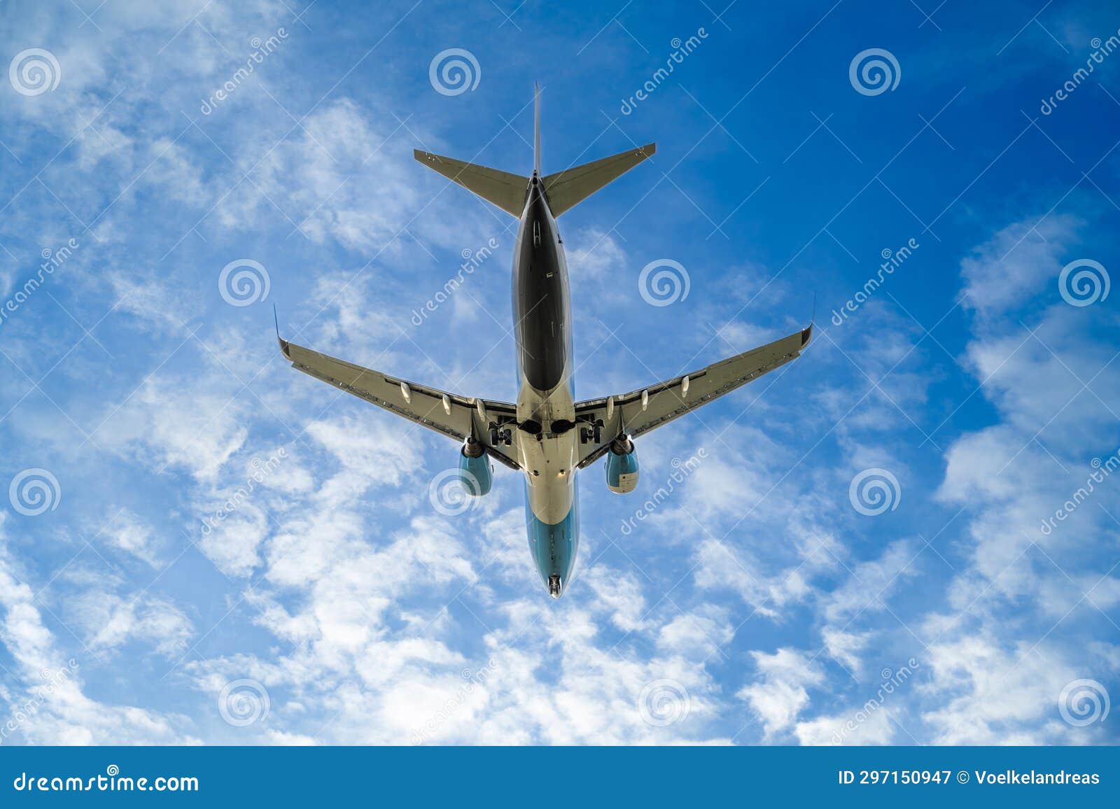 An Airplane Flying Low during Landing Stock Image - Image of engine ...