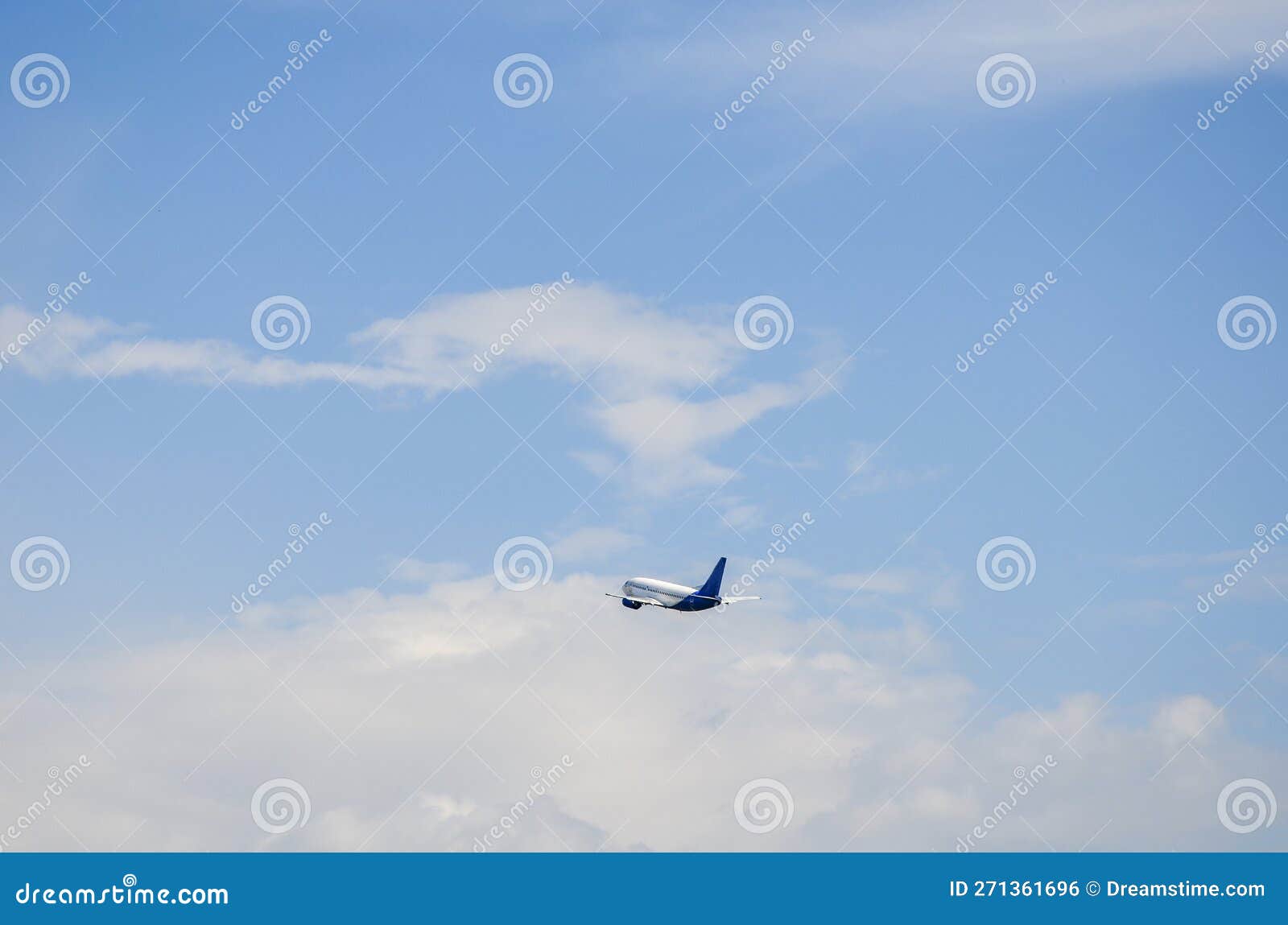 Airplane Flying Overhead Taking Off or Landing Stock Photo - Image of ...