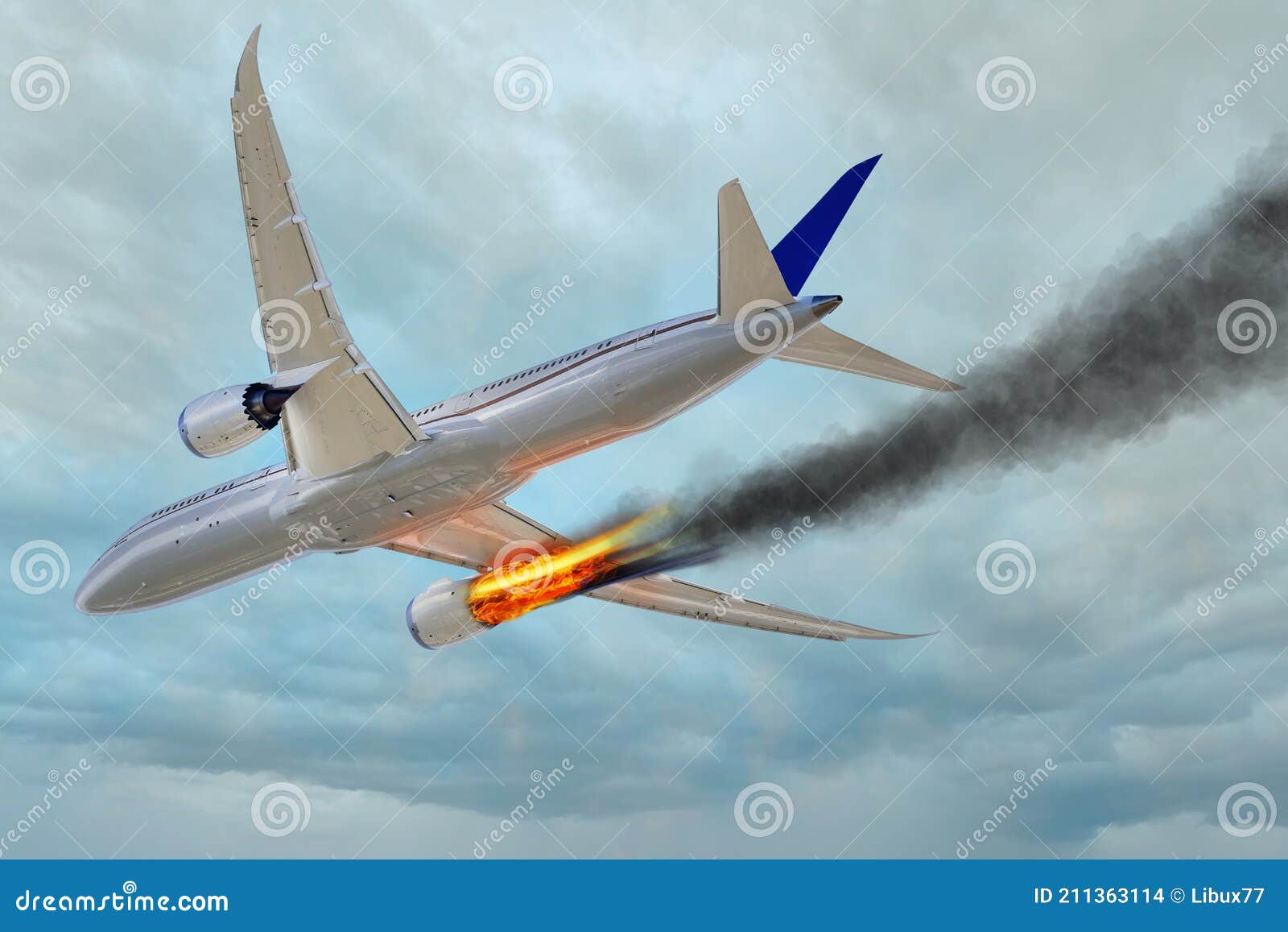 Flying Engine Twin Propeller Plane Twin Turboprop Flying In The Sky ...