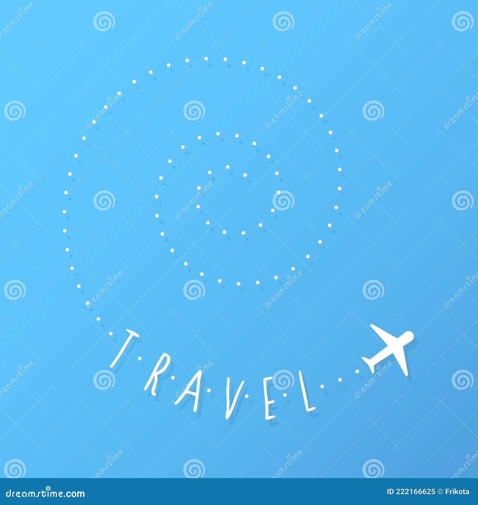 Airplane Flying with Spiral Trail. Vector Illustration, Flat Design ...