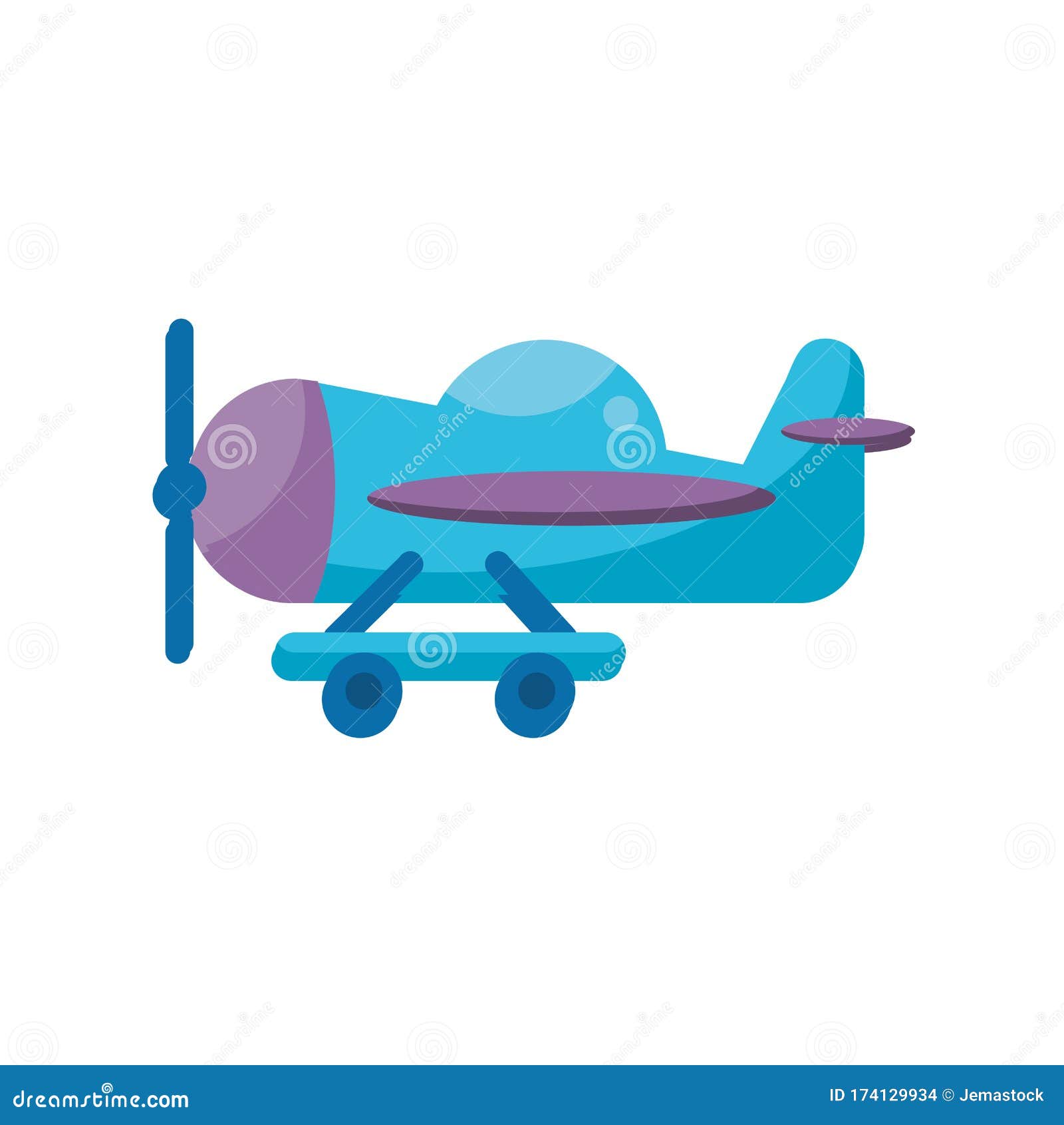 Airplane Flying Toy Flat Style Icon Stock Vector - Illustration of ...
