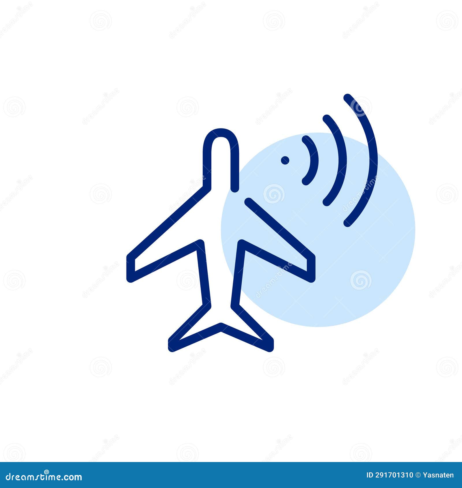 Airplane Flying Using Radar Technologies. Pixel Perfect Icon Stock ...