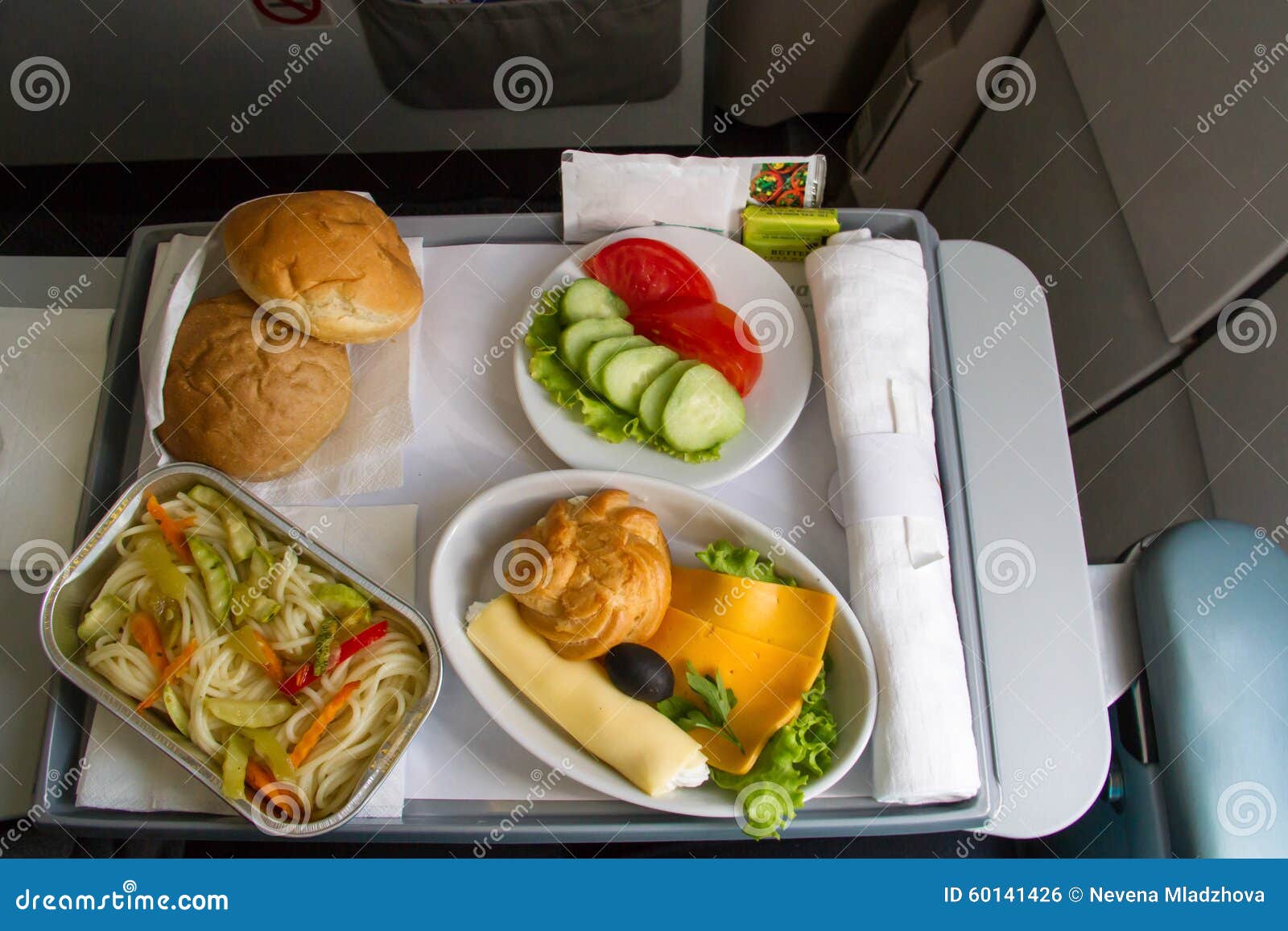 Airplane Food stock photo. Image of airfare, seat, table - 60141426