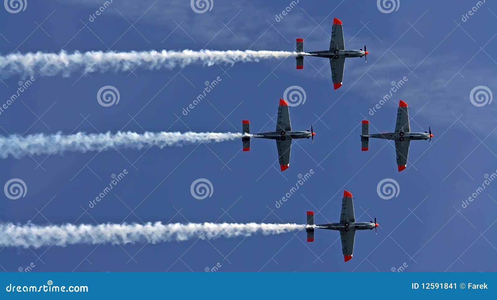 Airplane formation stock image. Image of cadets, forces - 12591841