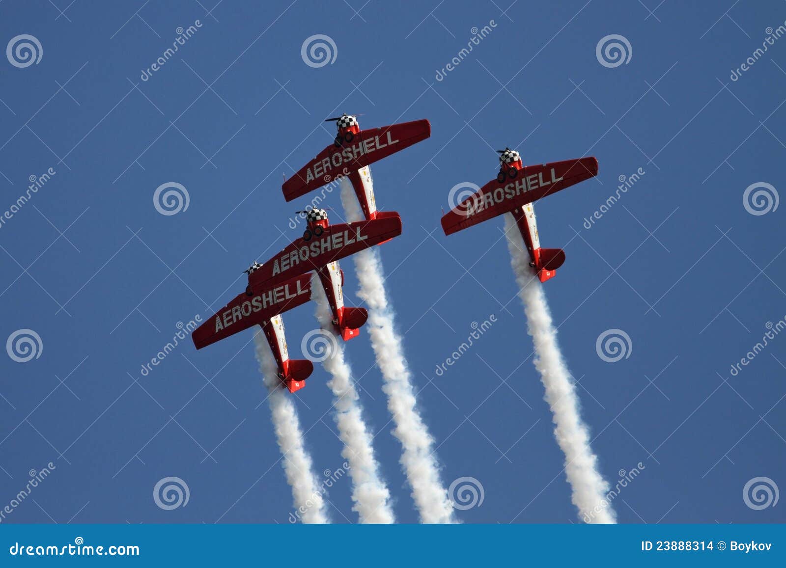 Airplane Formation Demonstrates Flying Skills Editorial Stock Image ...