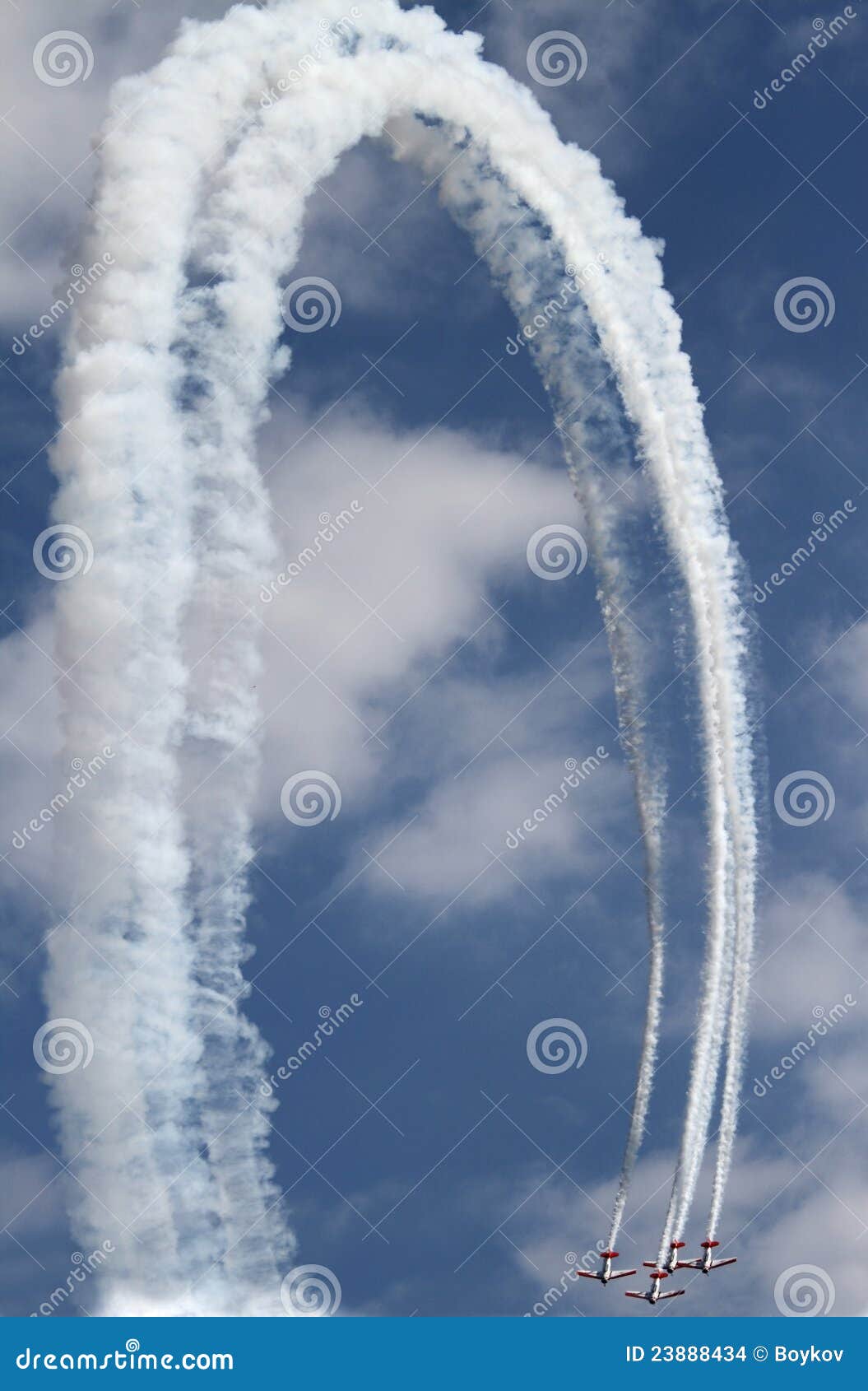 Airplane Formation Demonstrates Flying Skills and Editorial Stock Image ...