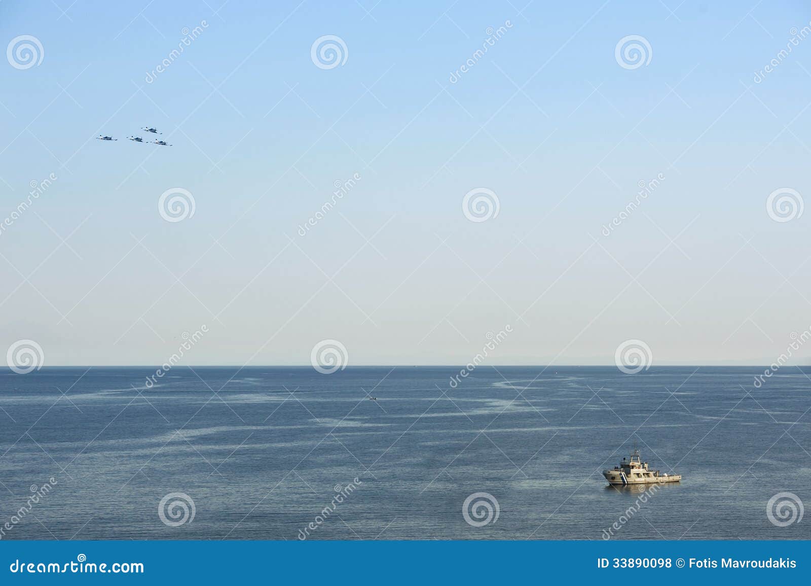 Airplane formation stock photo. Image of formation, runway - 33890098