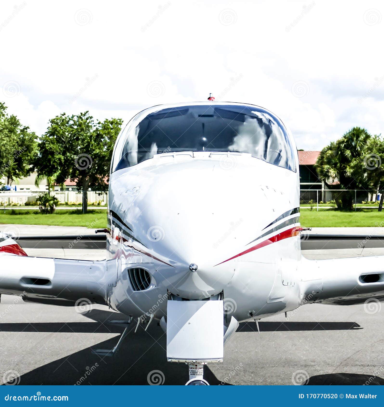 Airplane from the front stock photo. Image of plane - 170770520