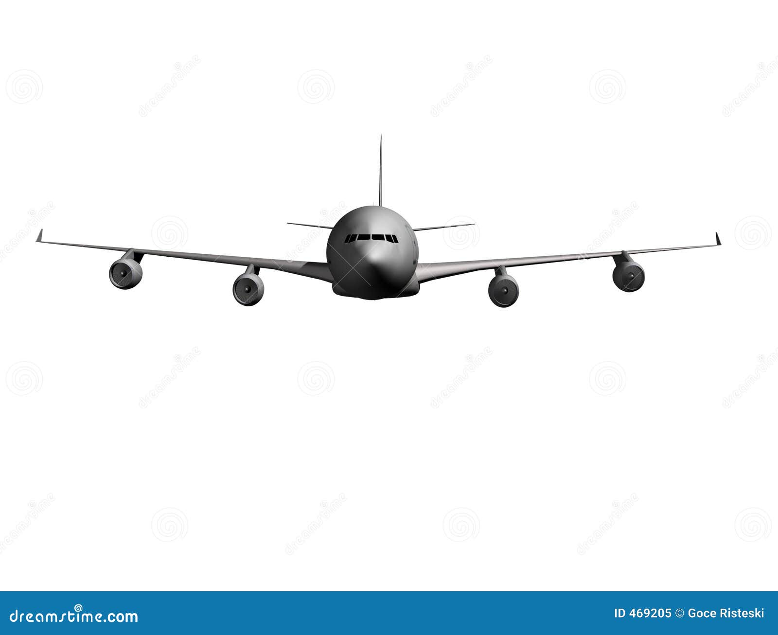 Airplane Front View Vector Isolated On White Background | CartoonDealer ...