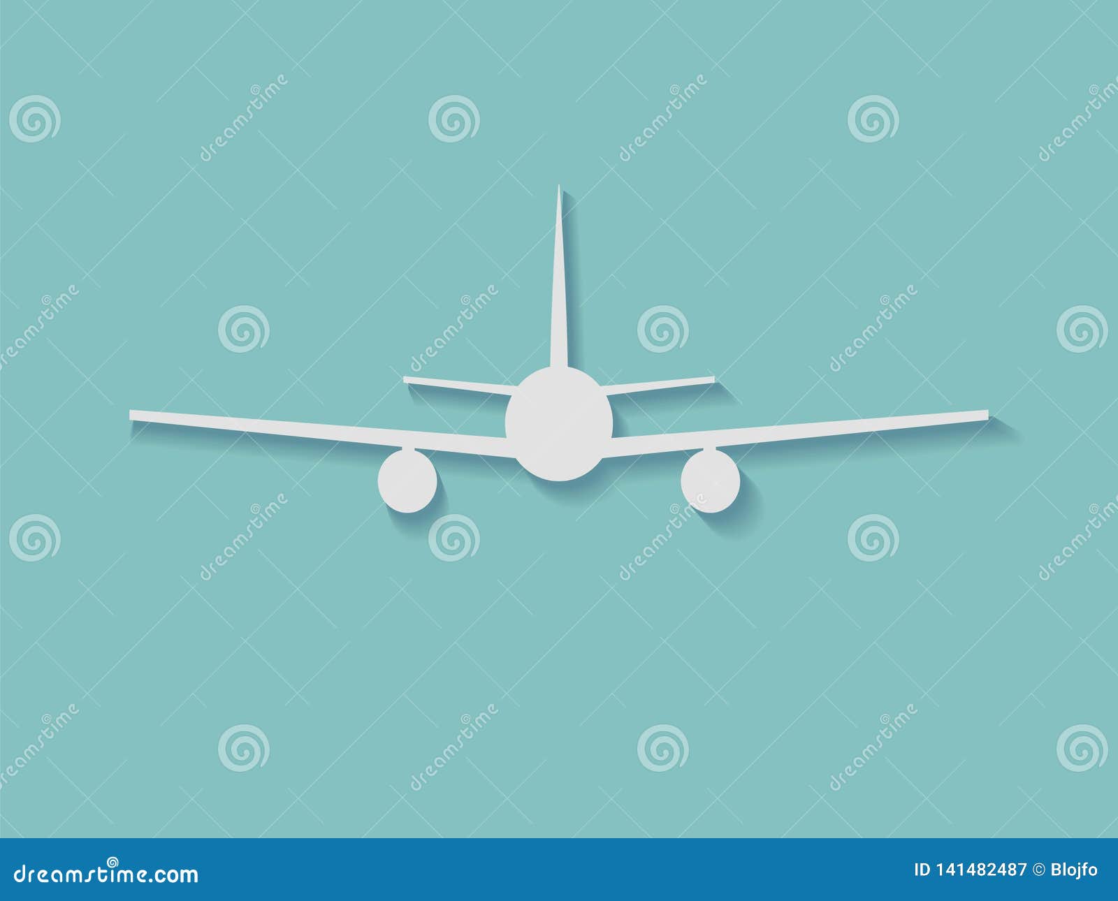 Airplane front stock vector. Illustration of flight - 141482487