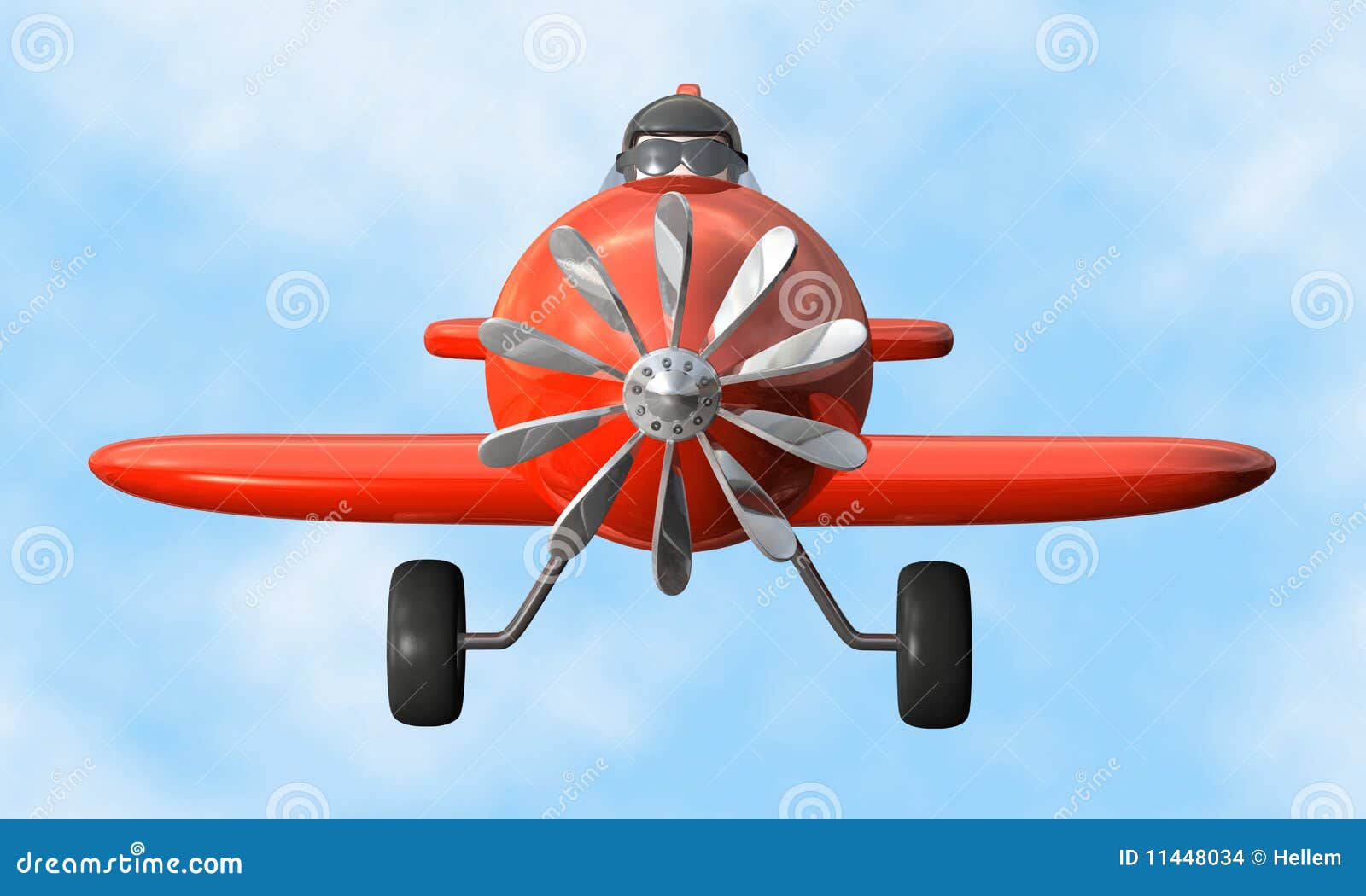 Airplane front - isolated stock illustration. Illustration of propeller ...