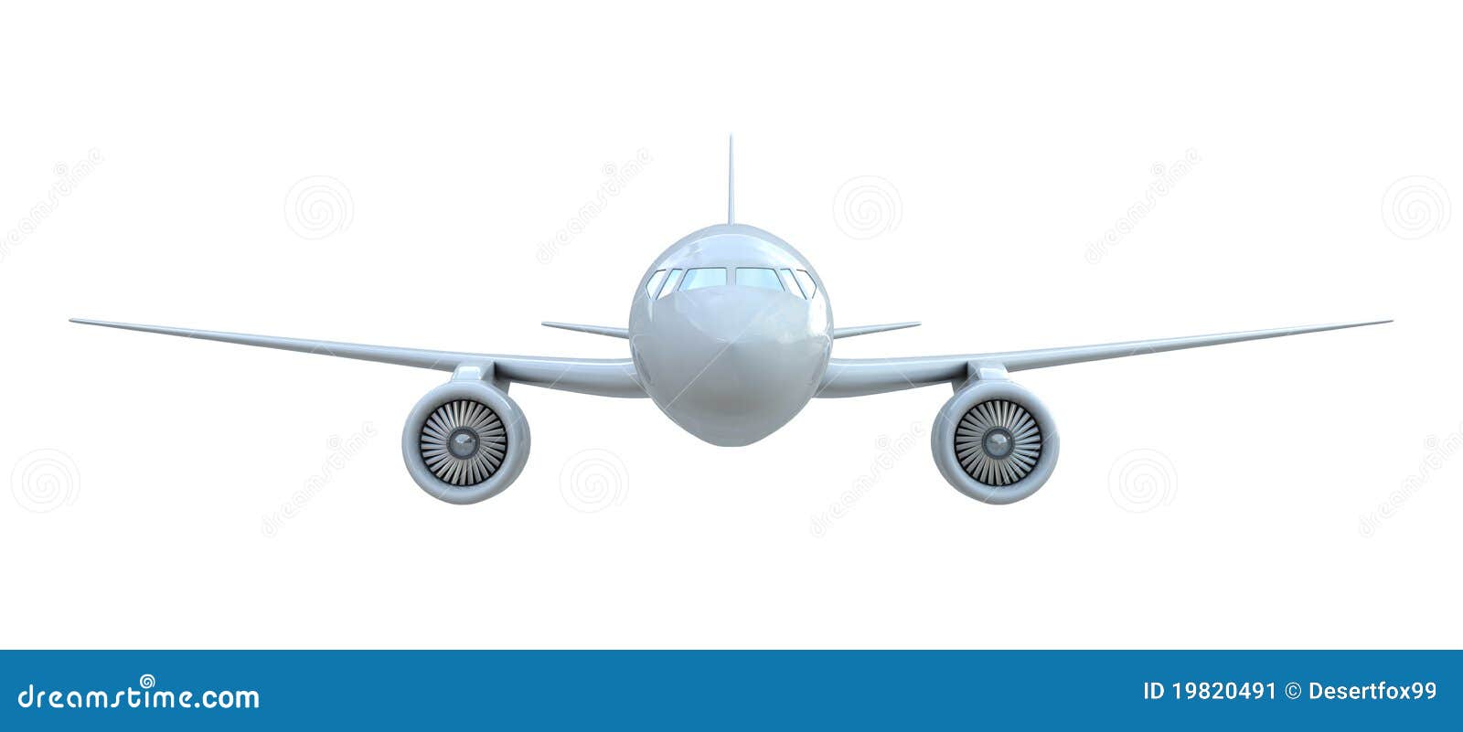 Airplane Front View Stock Image - Image: 19820491
