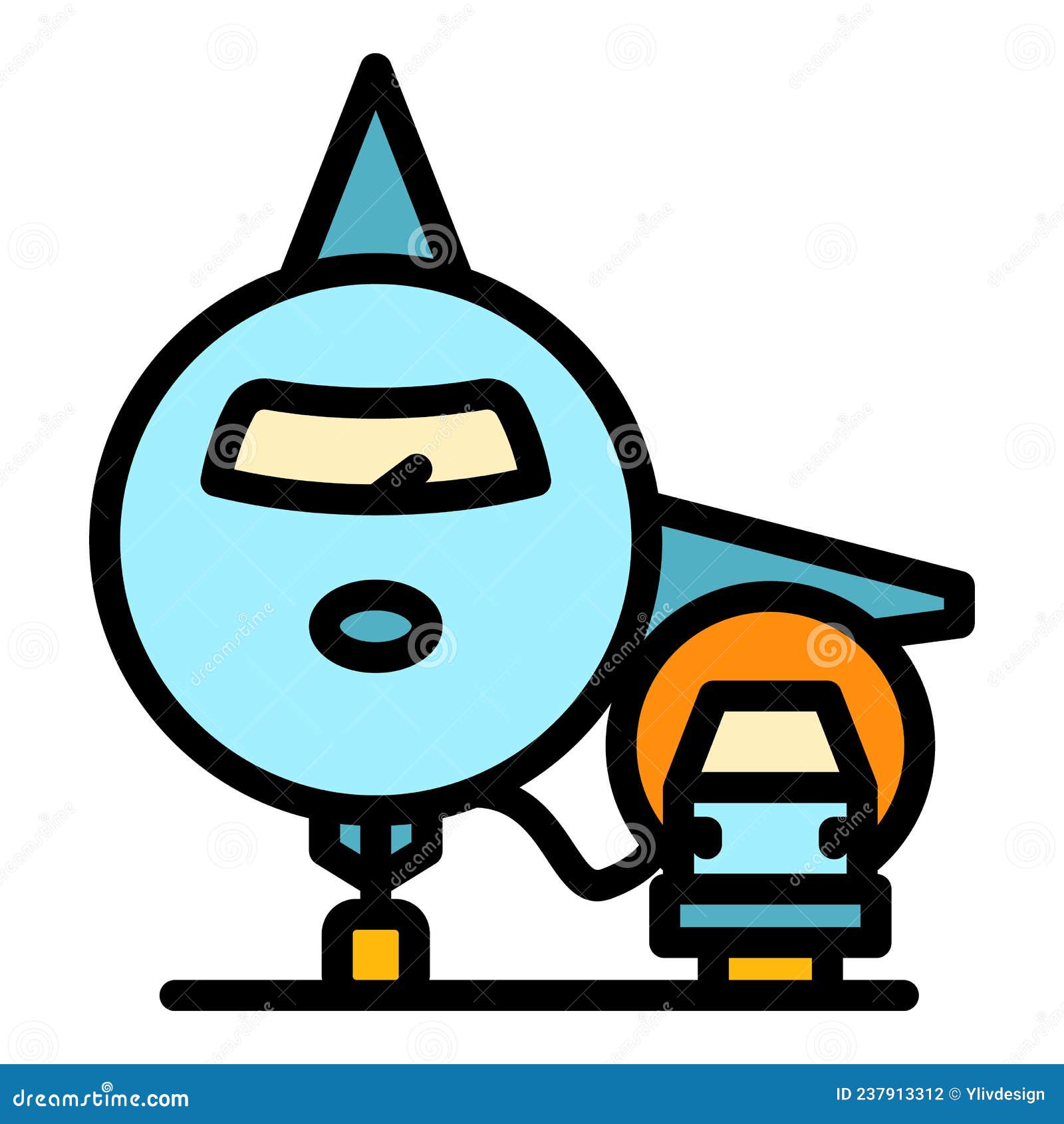 Airplane Fuel Icon Color Outline Vector Stock Vector - Illustration of ...