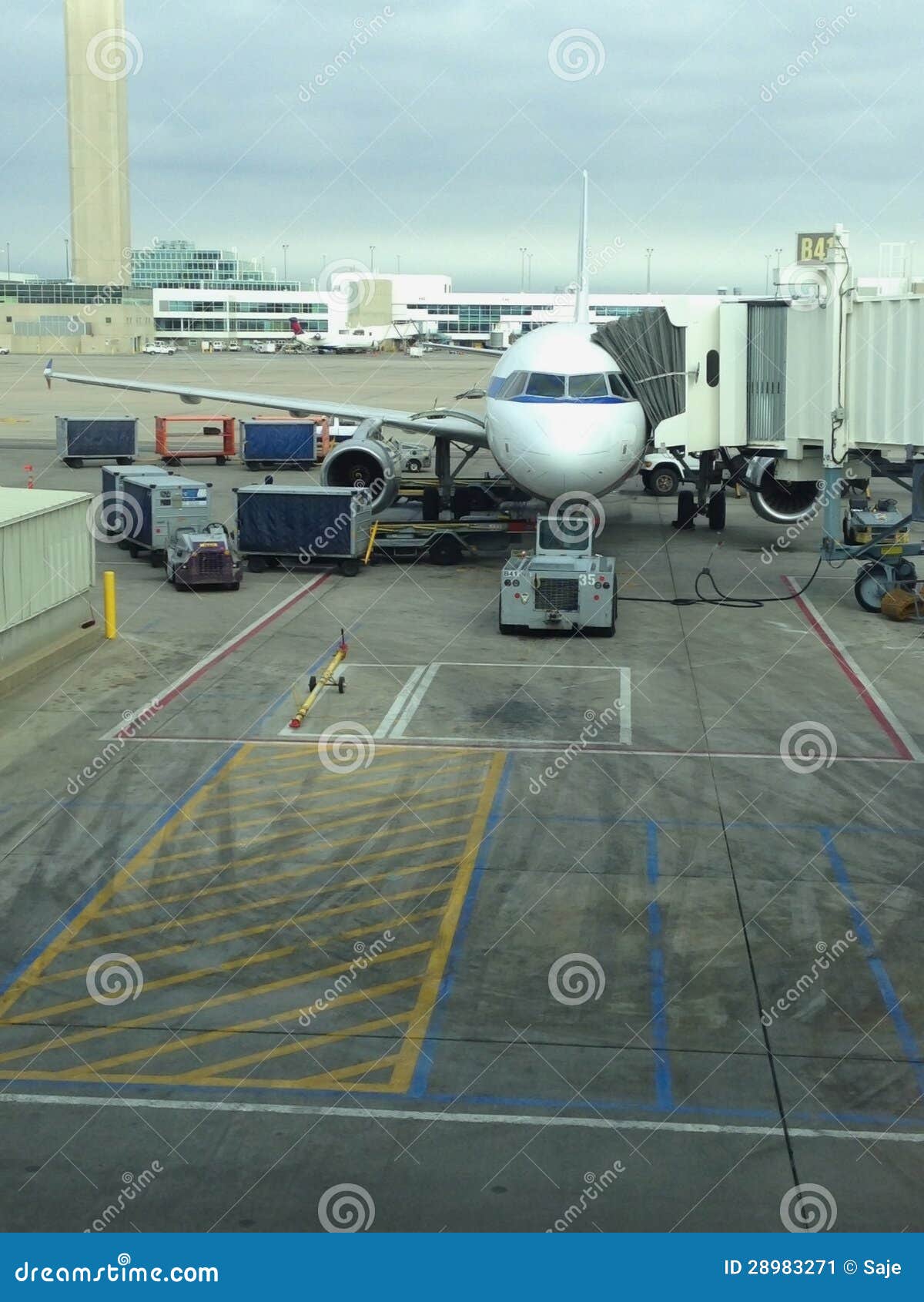Airplane at the Gate stock image. Image of architecture - 28983271