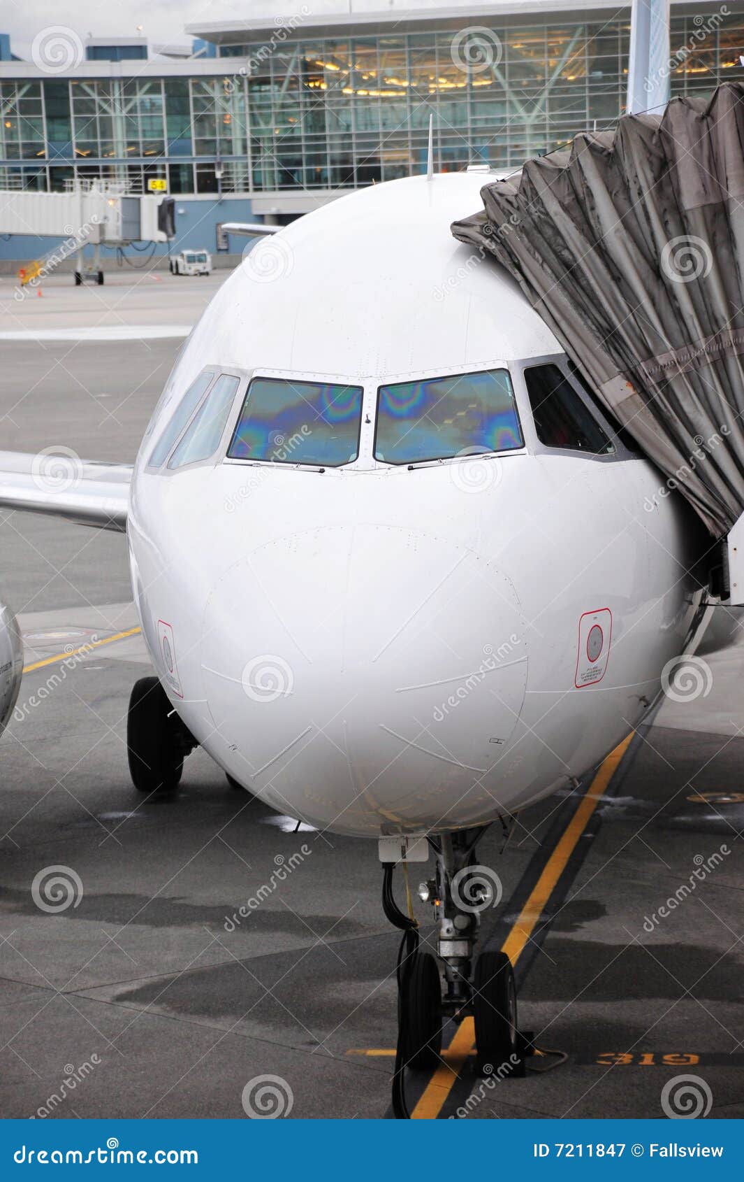 Airplane At Gate Stock Image | CartoonDealer.com #3090613