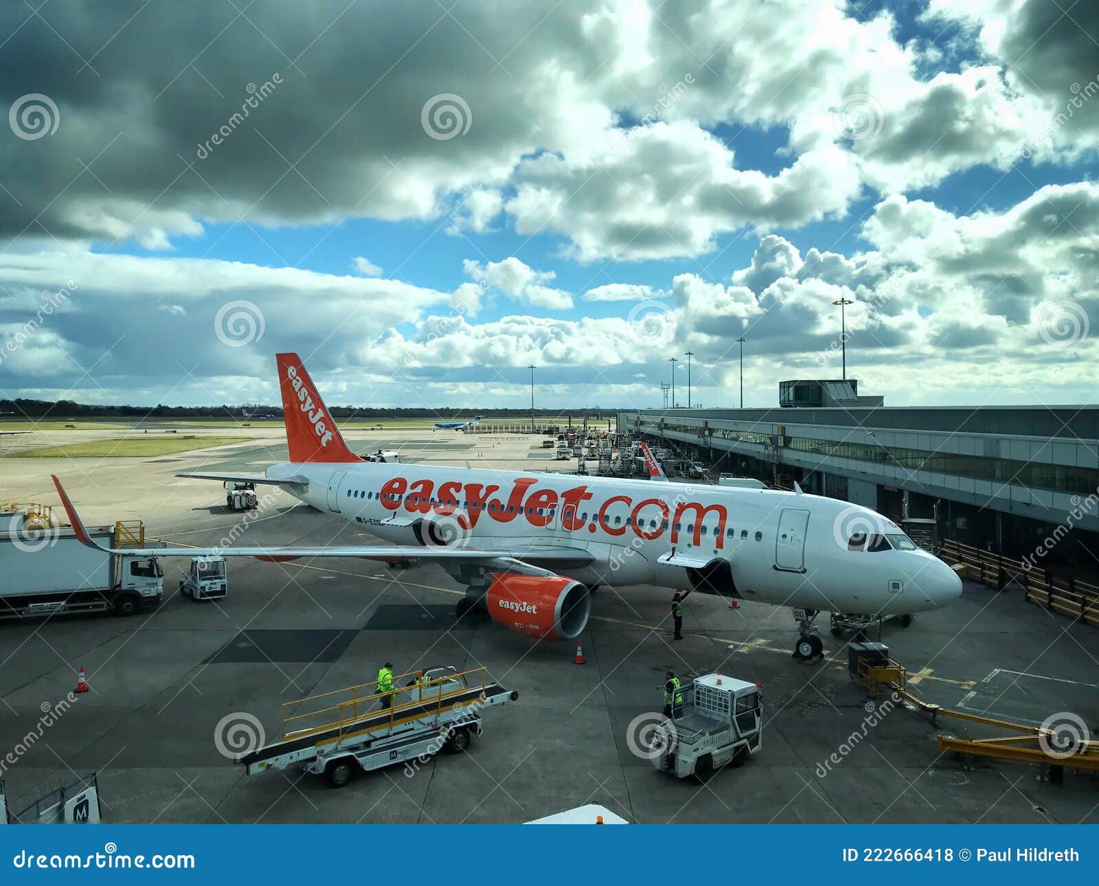 Airplane at Gate editorial stock photo. Image of flight - 222666418