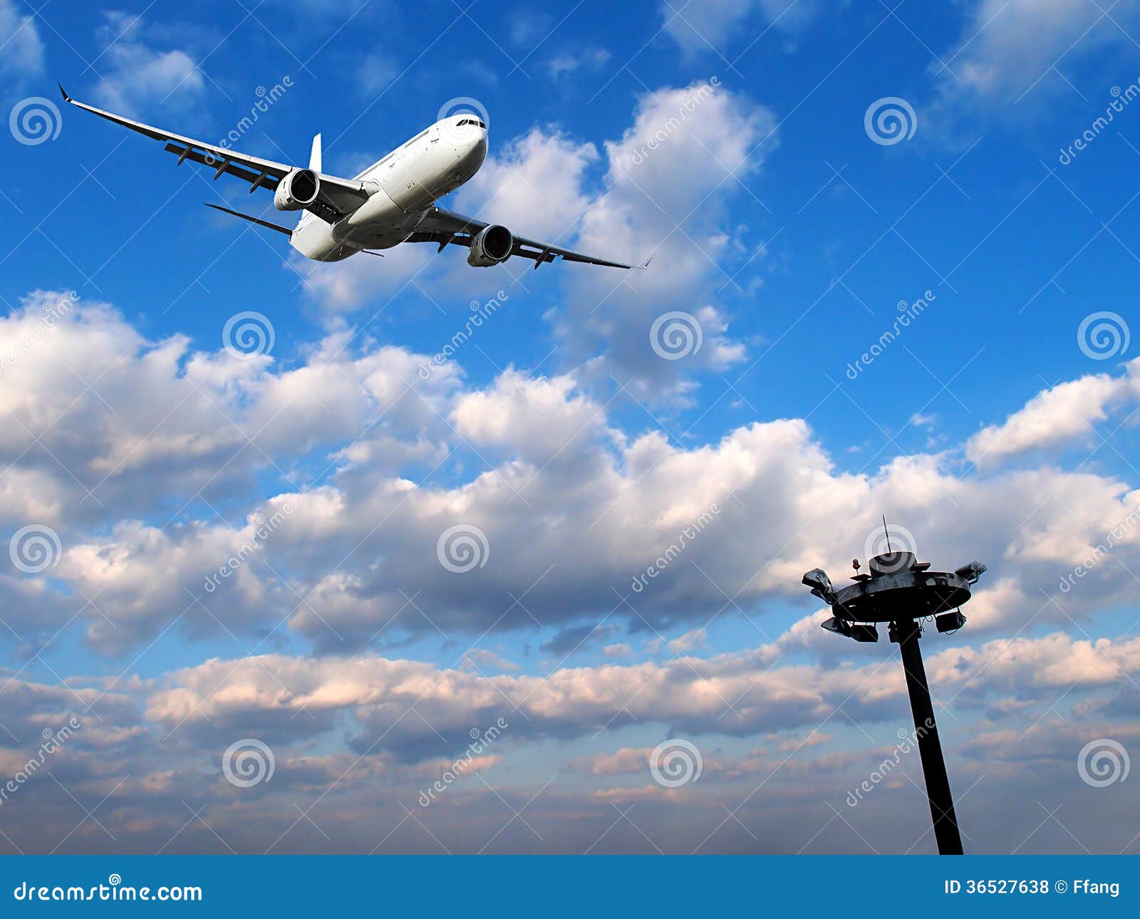 Airplane going up stock photo. Image of flying, rays - 36527638