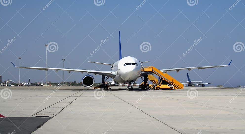 Airplane on ground stock photo. Image of flight, airport - 1101098
